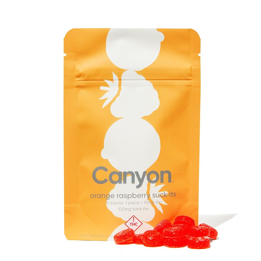 Orange Raspberry Lozenge (200mg THC) | Canyon | Suck It Lozenge - Jane