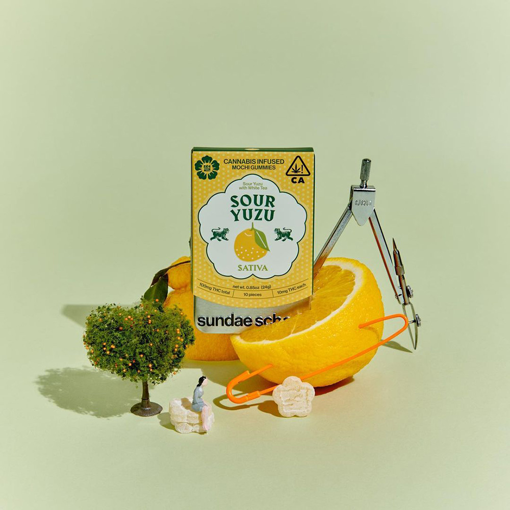 Sour Yuzu [10pk] (100mg) | Sundae School | Mochi Gummies - Jane