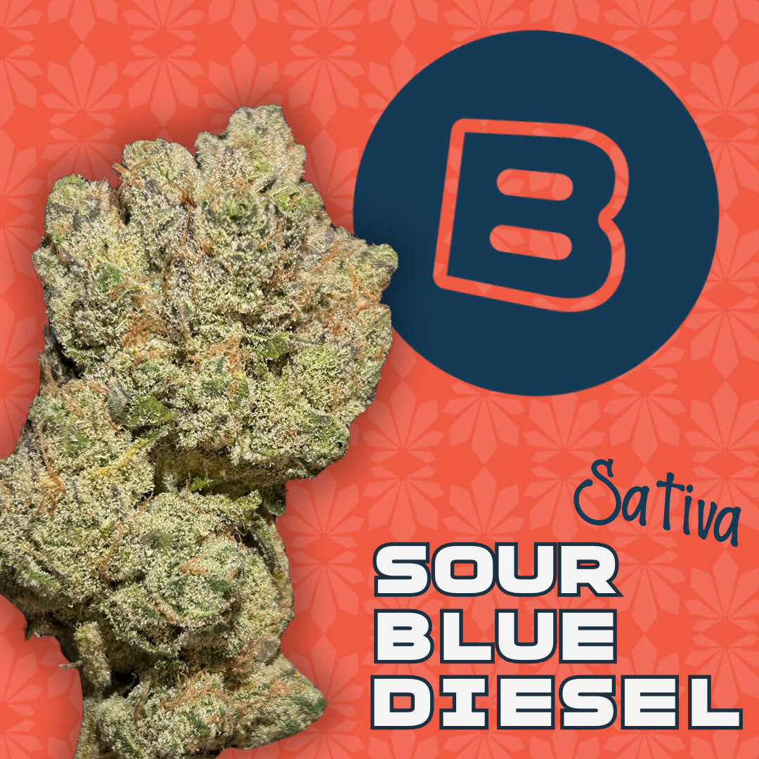Sour Blue Diesel - 14.15g Whole Buds - Sativa | Buckeye | Bloom