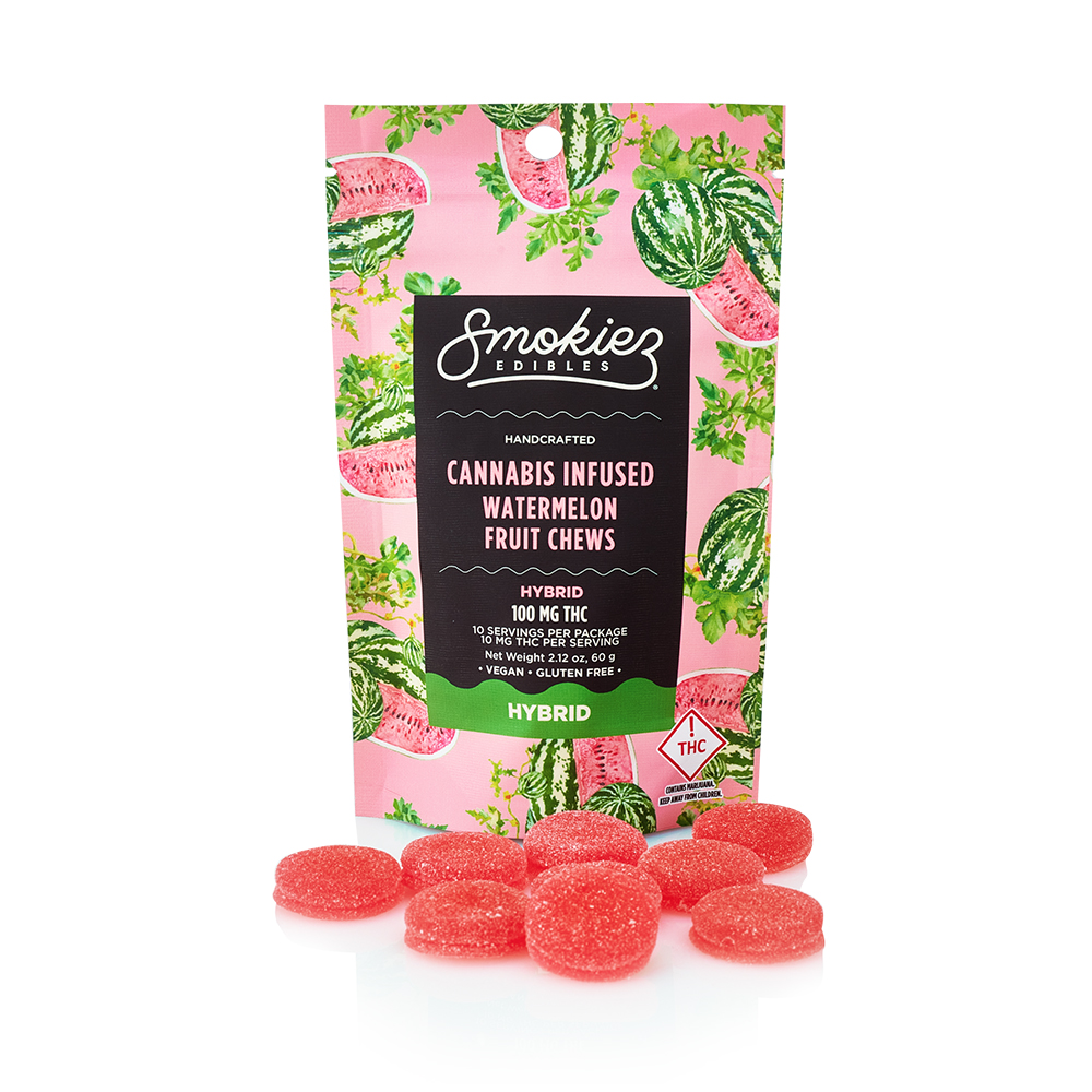 Sweet Watermelon - 100mg Candies - Hybrid - 10pk | Smokiez | Bloom