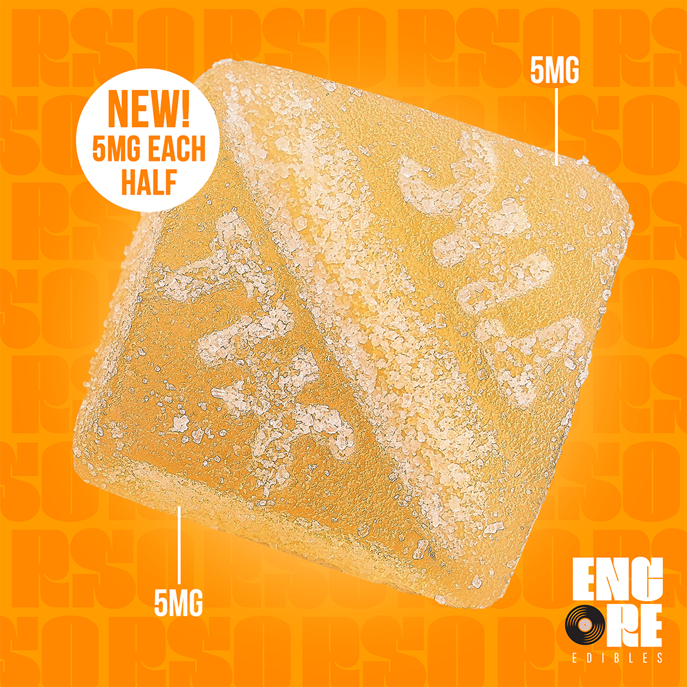 Shop Encore - Sour Mandarin (I) RSO Gummies (9.2mg THC 10.06 CBD 10pk ...