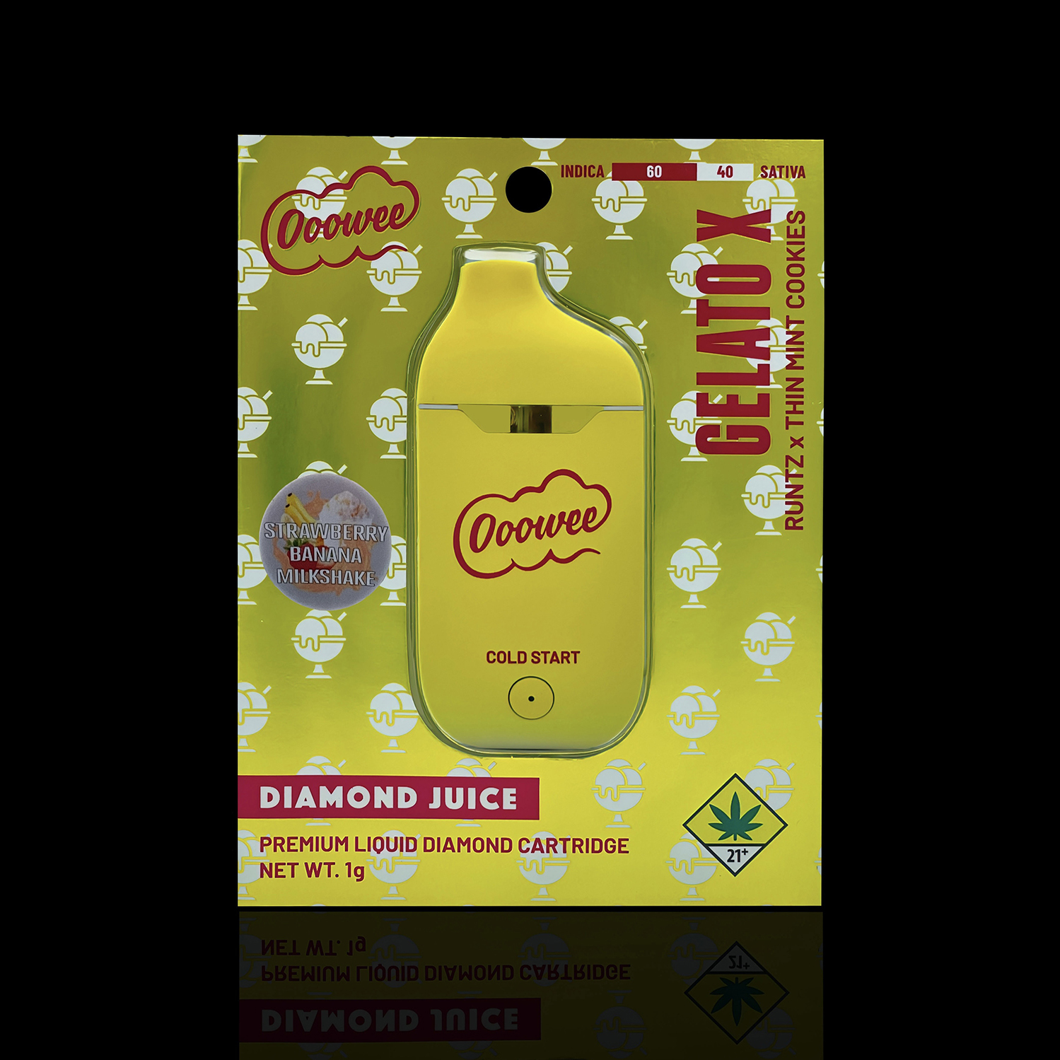 Gelato X (Strawberry Banana Milkshake) [1000mg] | Ooowee | Diamond ...