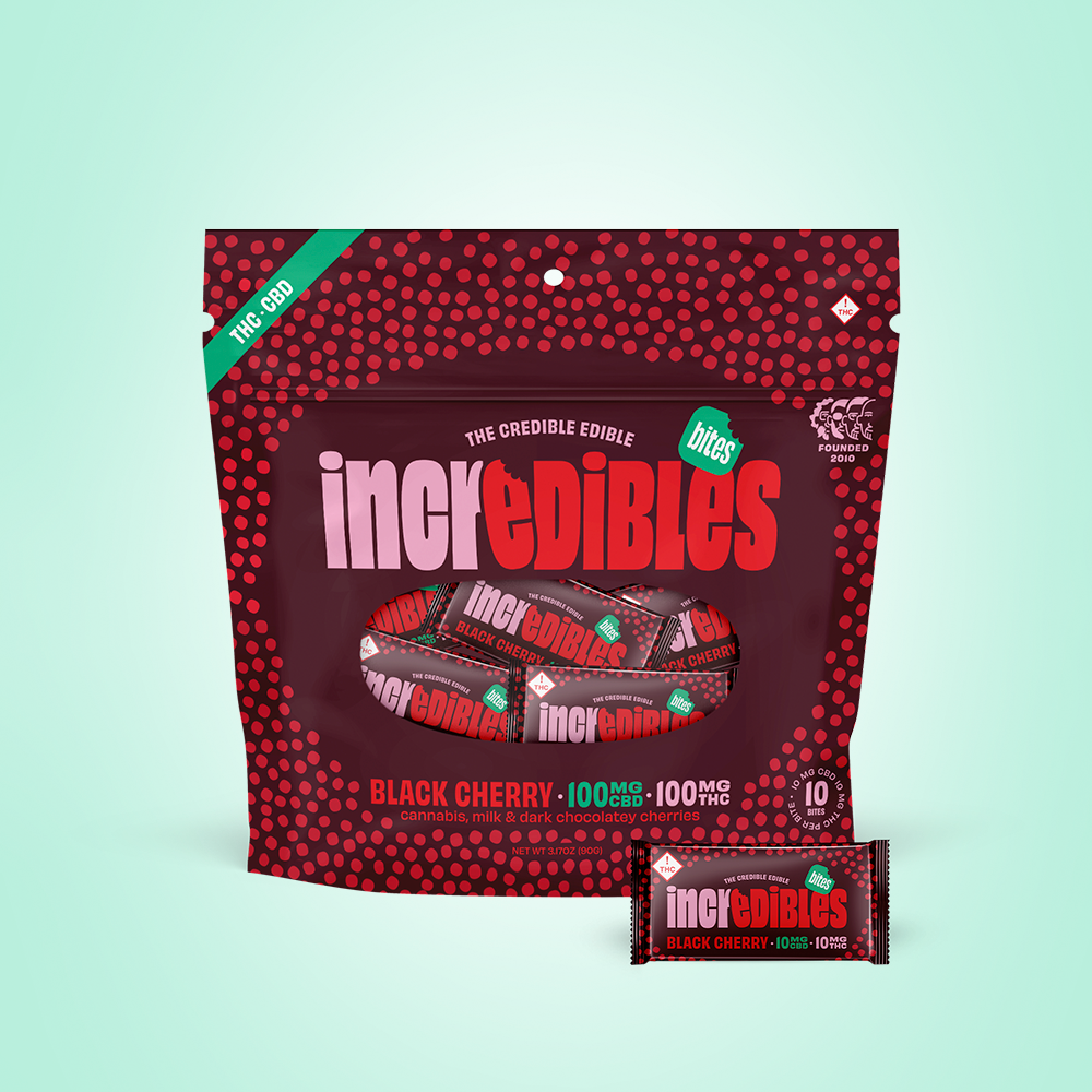 1:1 Black Cherry + CBD Bites [10pk] (100mg CBD/100mg THC)