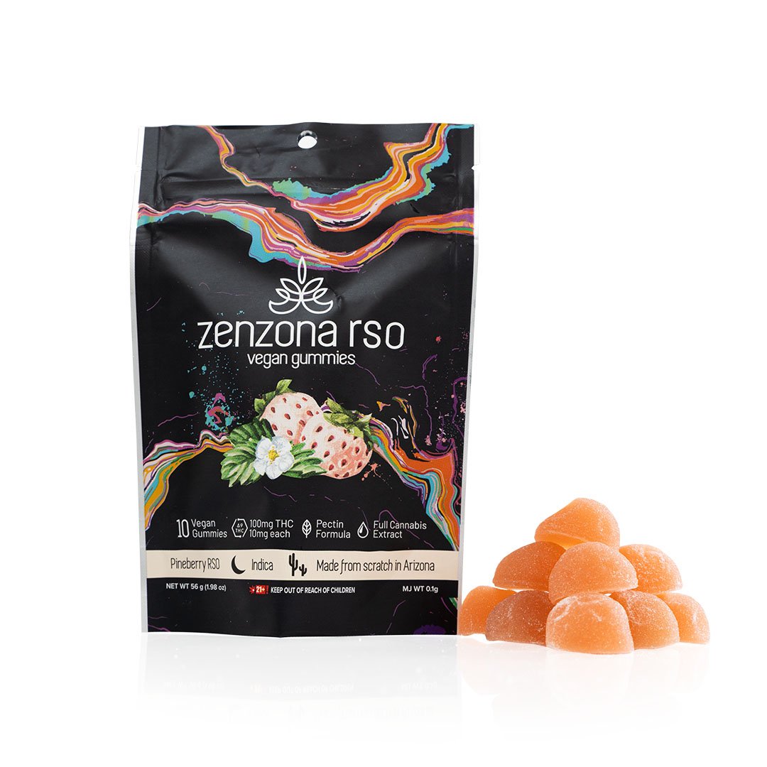 Pineberry RSO - Indica (100mg) | zenzona | Vegan Gummies - Jane