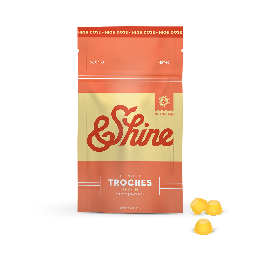 Peach [10pk] (500mg) | &Shine | Troches - Jane