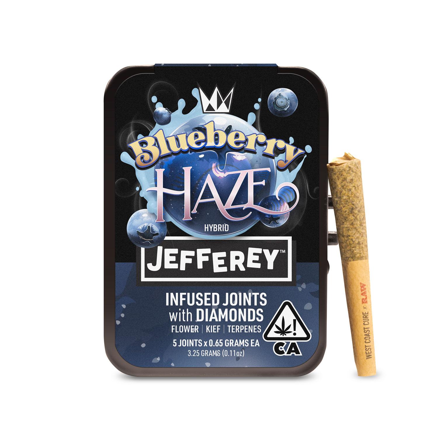 Blueberry Haze - Jefferey Infused Joint .65g 5 Pack | West Coast Cure ...