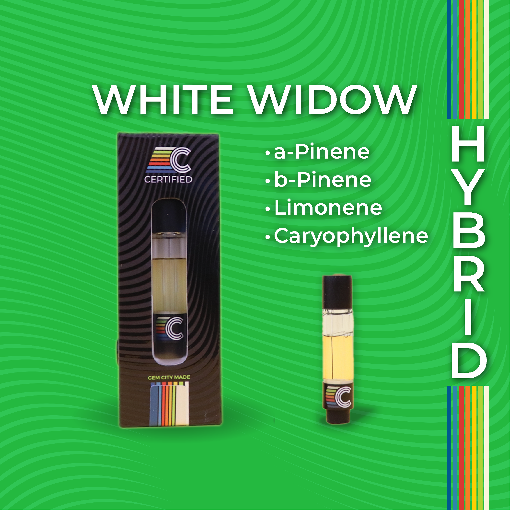 White Widow [.84g] | CERTIFIED | Cartridge - Jane