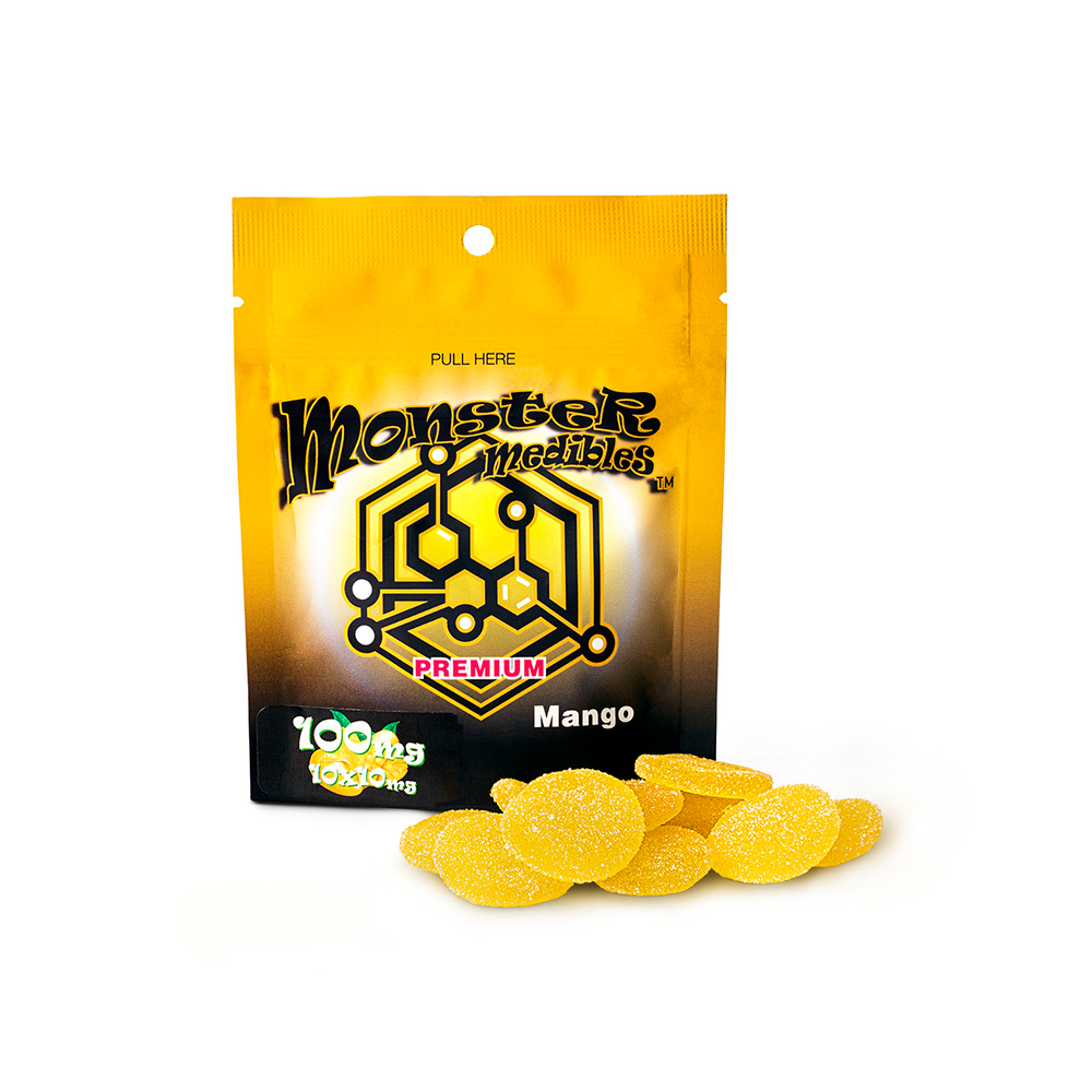 Mango [10pk] (100mg) | Monster Medibles | Gummies - Jane