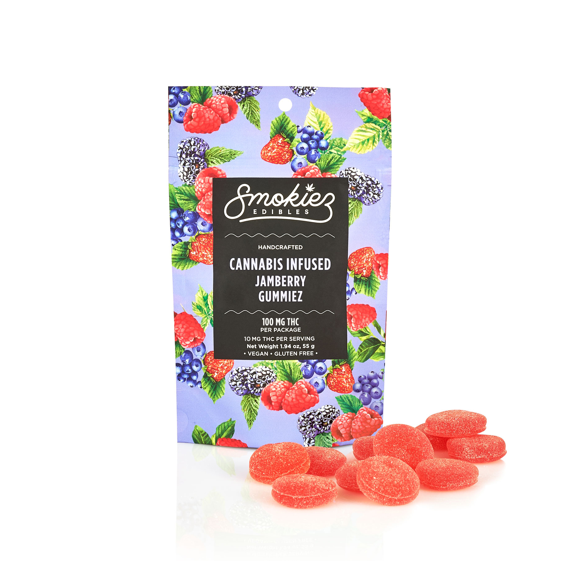 Jamberry Fruit Chews - [10pk] ( 100mg THC ) | Smokiez | Gummiez - Jane