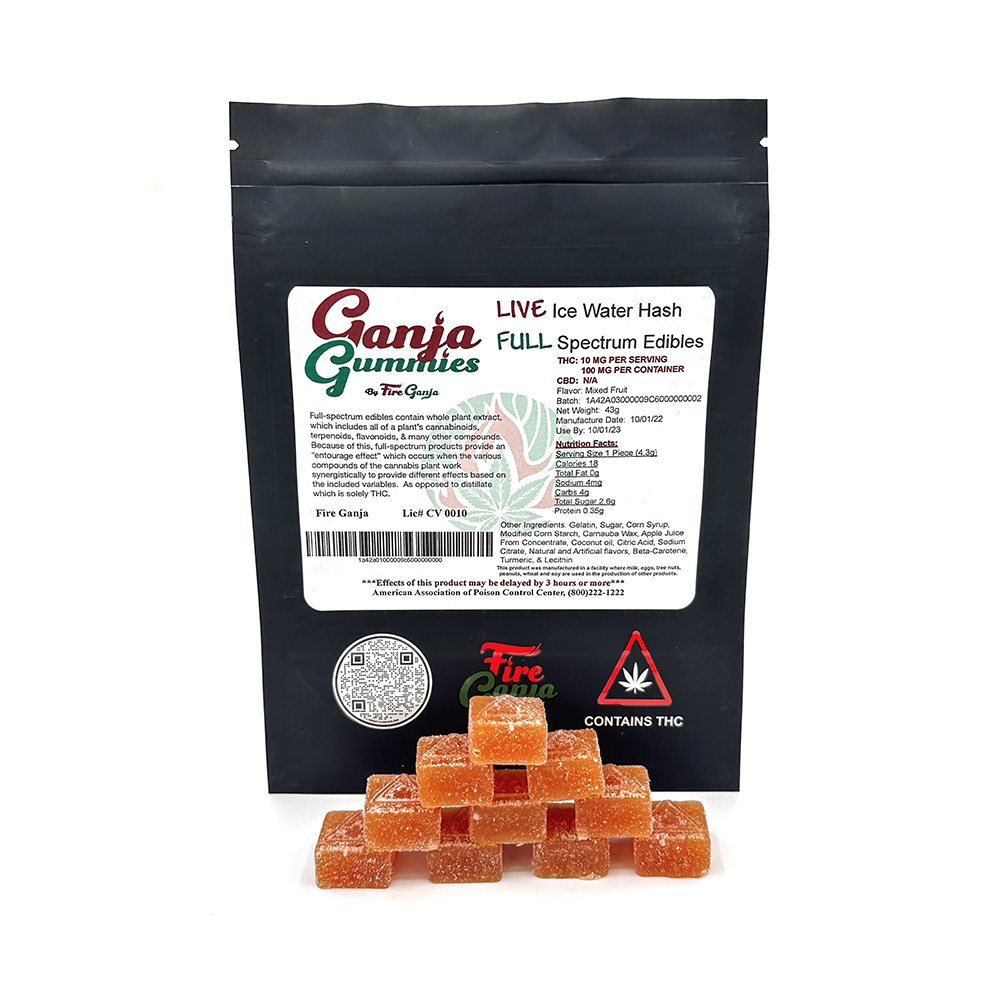 Melonzzz [10pk] (5mg THC/5mg CBN) | Fire Ganja | Night Gummies - Jane