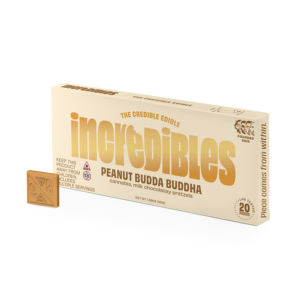 Peanut Budda Buddha Bar [20pk] (100mg) | incredibles | Chocolate - Jane