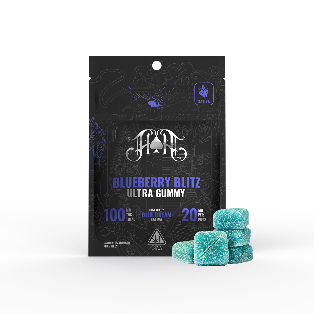 Blueberry Blitz - Sativa [5pk] (100mg) | Heavy Hitters | Ultra Potent ...