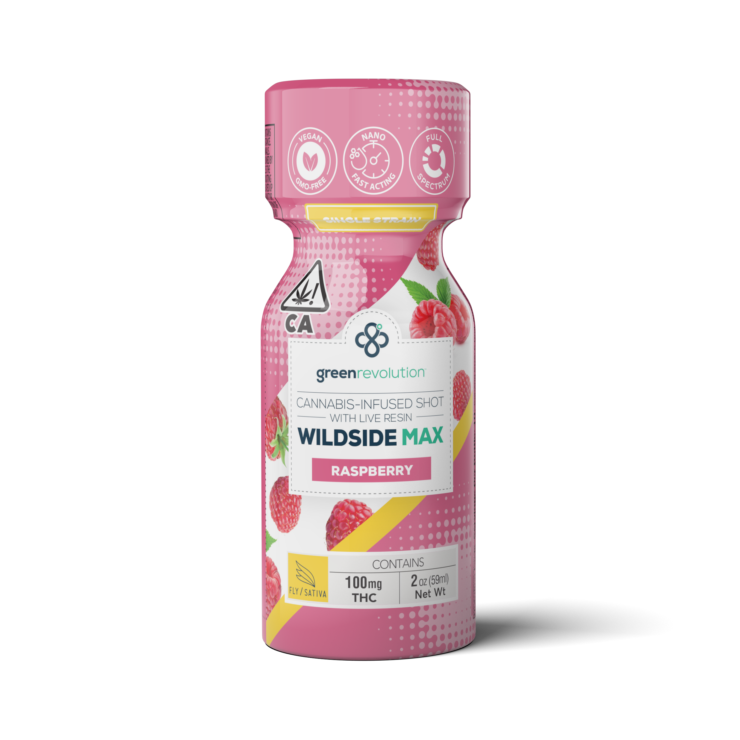 Raspberry - Fly [2oz] (100mg) | Green Revolution | WildSide MAX Shot - Jane