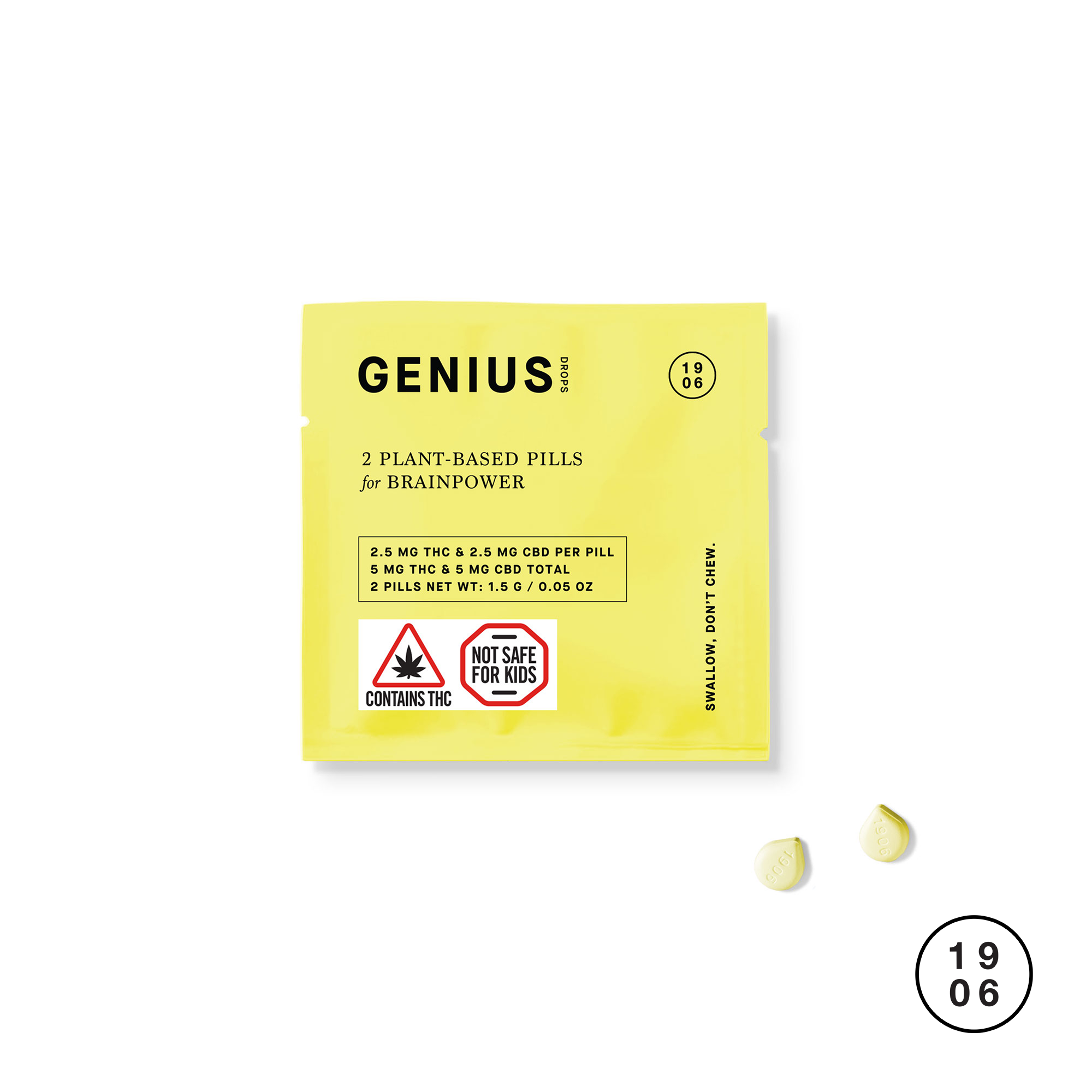 Genius [4pk] (60mg CBD/60mg THC) | 1906 | Drops - Jane