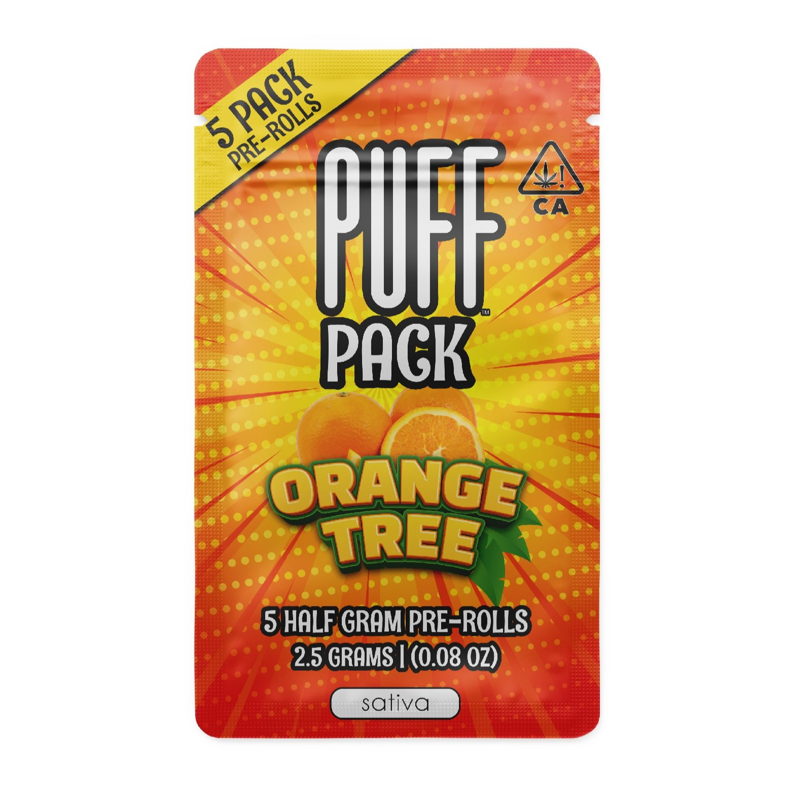 Orange Tree - Sativa - 5 Pack [2.5g] | PUFF | Sativa pre roll pack - Jane