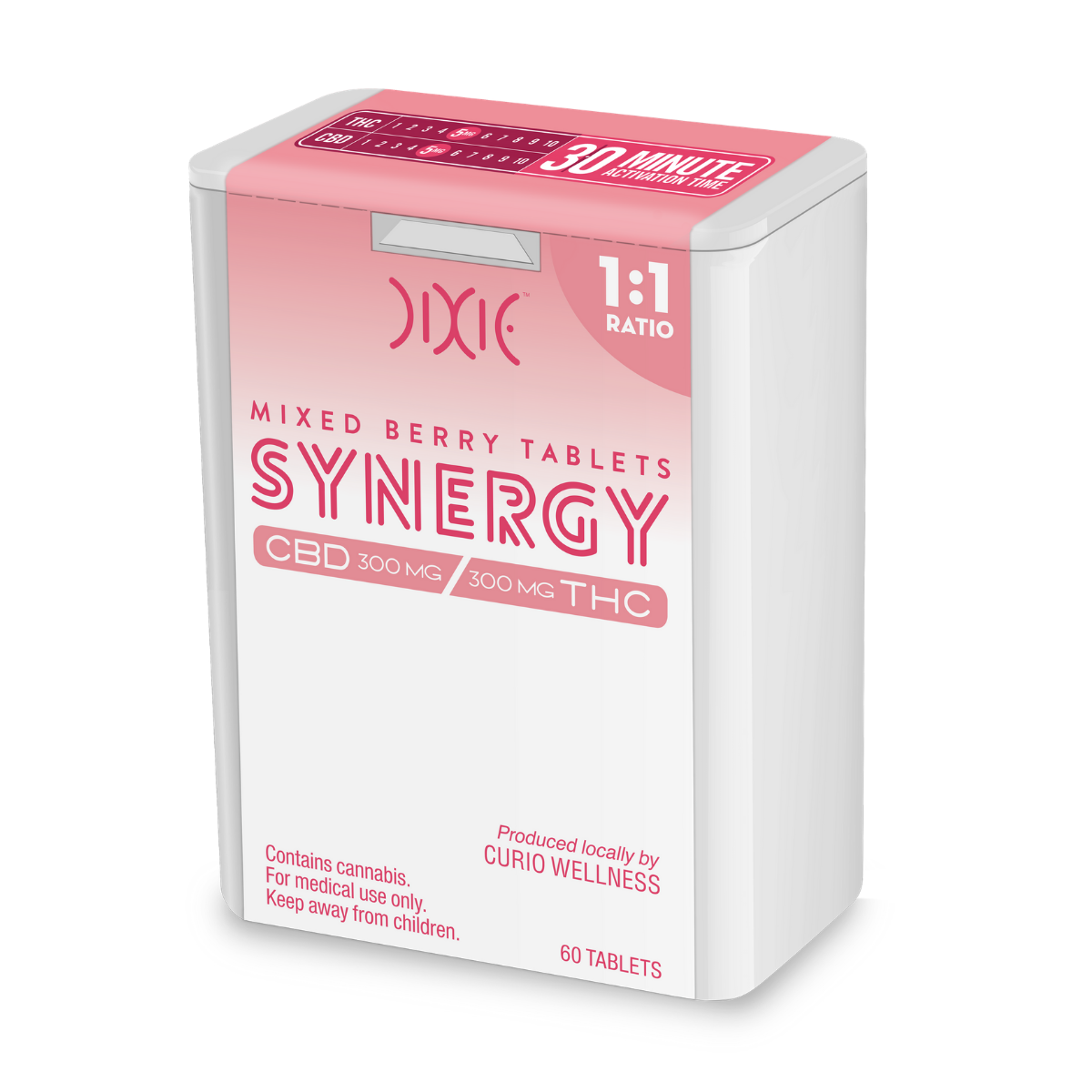 SYNERGY Mixed Berry 1:1 (300mg CBD/300mg THC) | Dixie | Tablets - Jane
