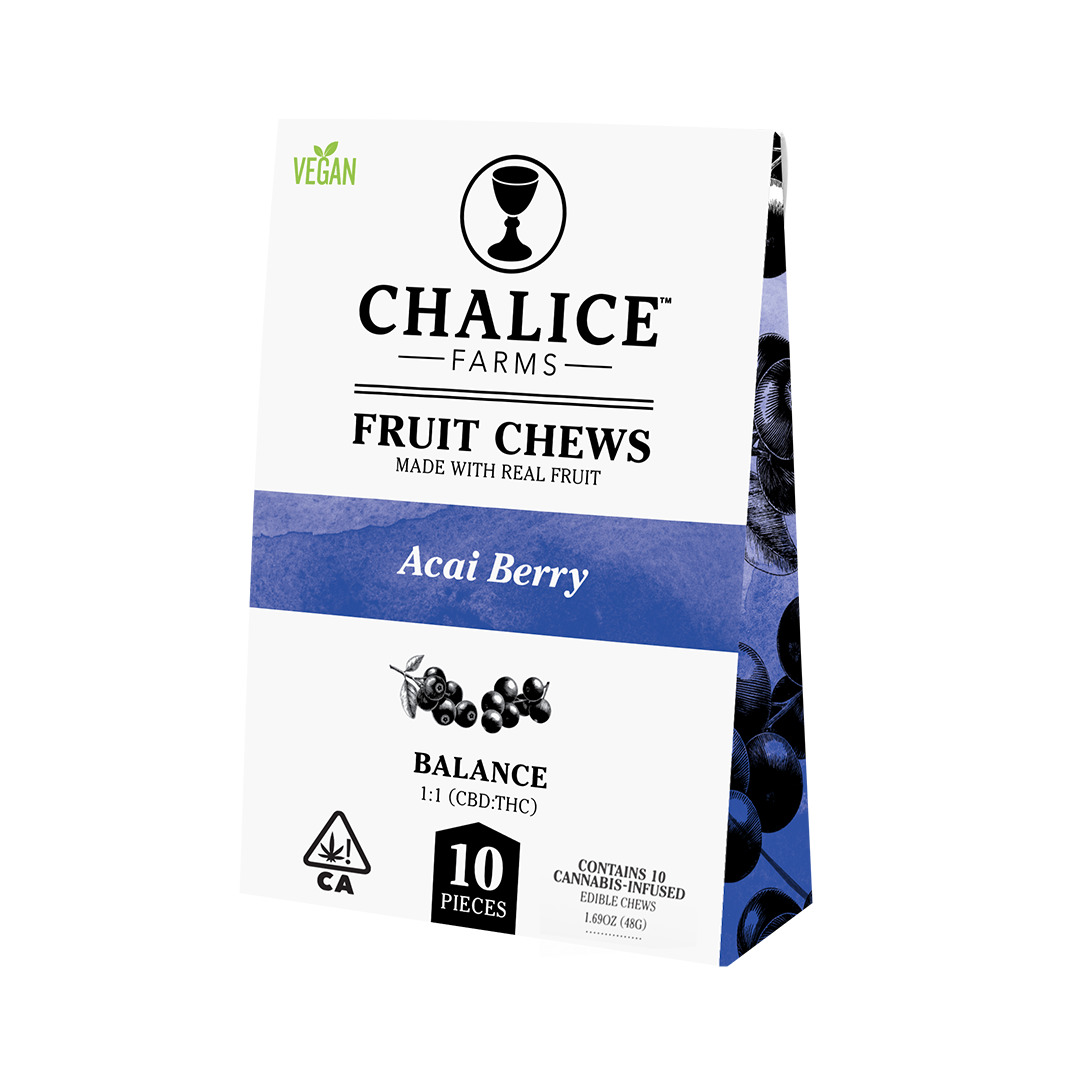 1:1 Acai Berry Fruit Chew 10 Pack (100mg CBD | 100mg THC) | Chalice ...