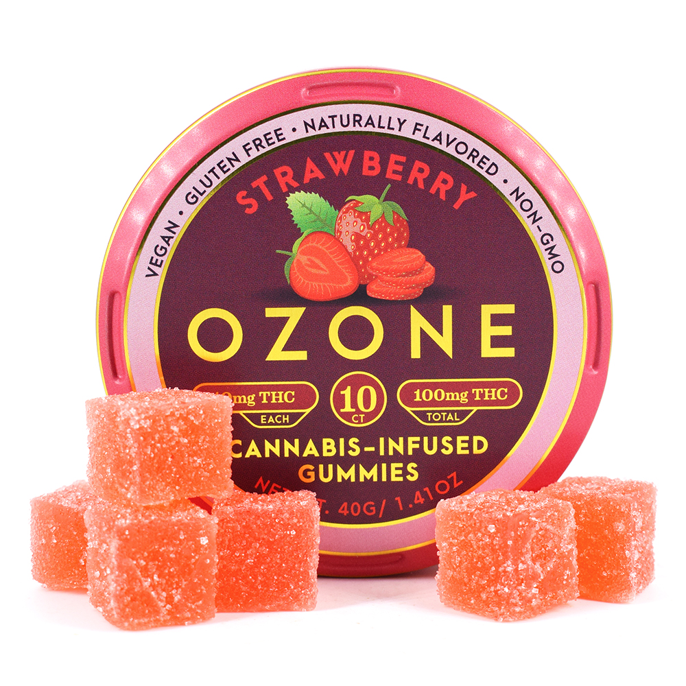 Strawberry [10pk] (100mg) | Ozone | Gummies - Jane