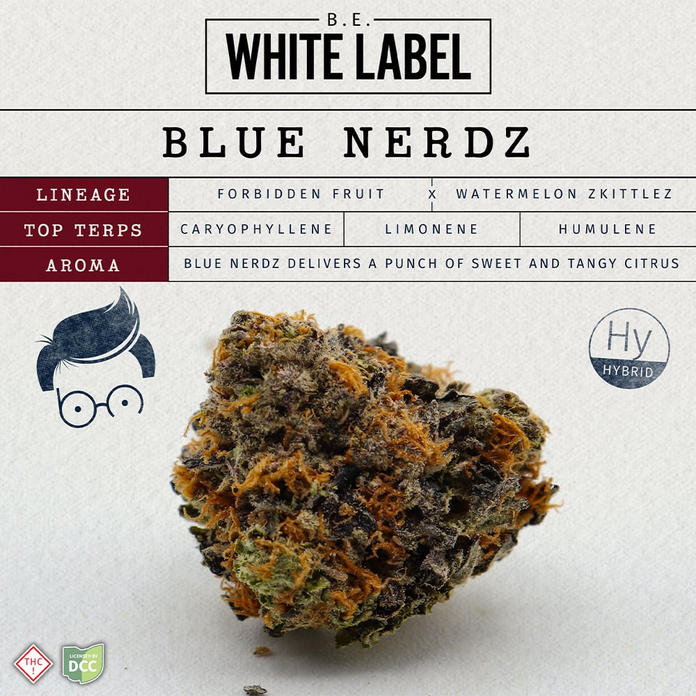 Blue Nerdz - 14.15g Whole Buds - Hybrid | Butterfly Effect | Bloom