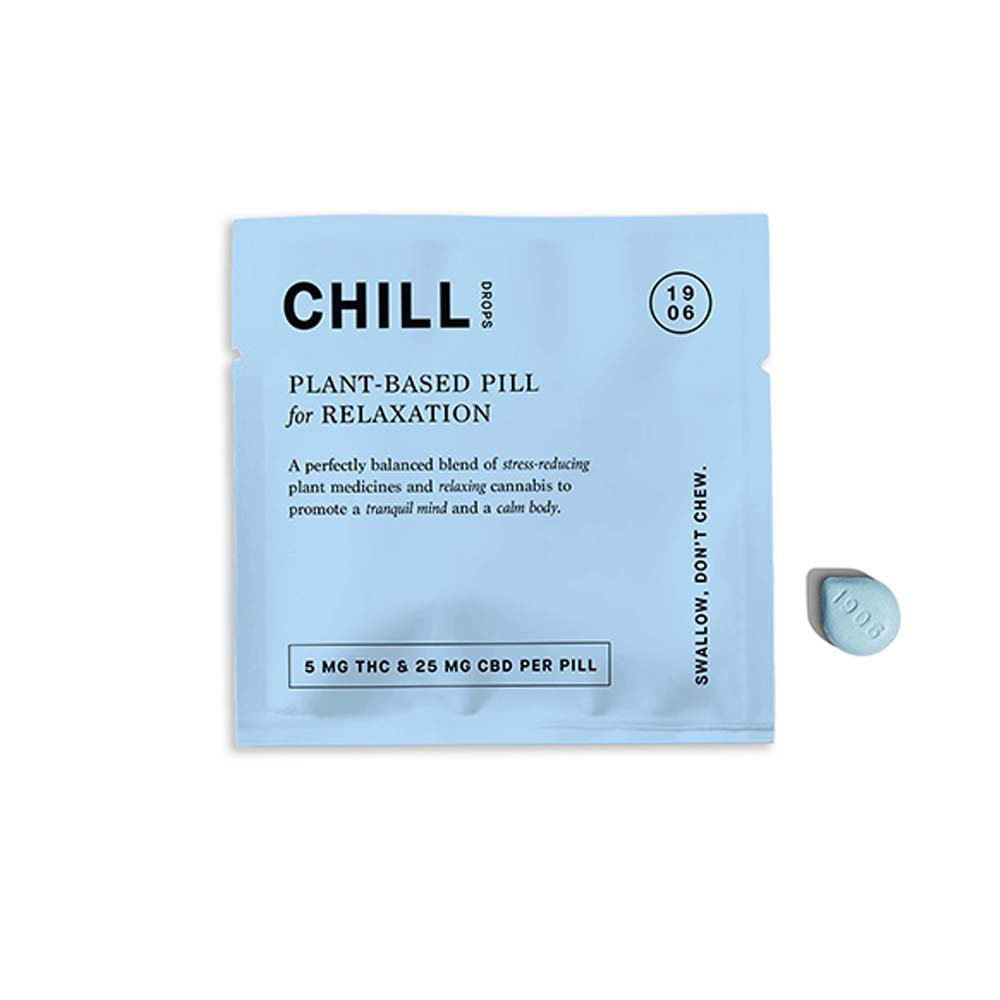 Chill Drops [1pk Pouch] (5mg THC/25mg CBD) | 1906 | Swallowable Pill - Jane