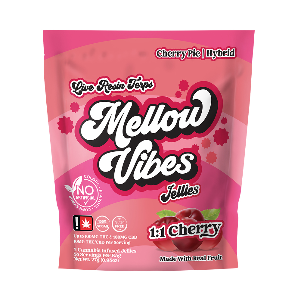 1:1 Cherry [10pk] (100mg CBD/100mg THC) | Mellow Vibes | Live Terp ...