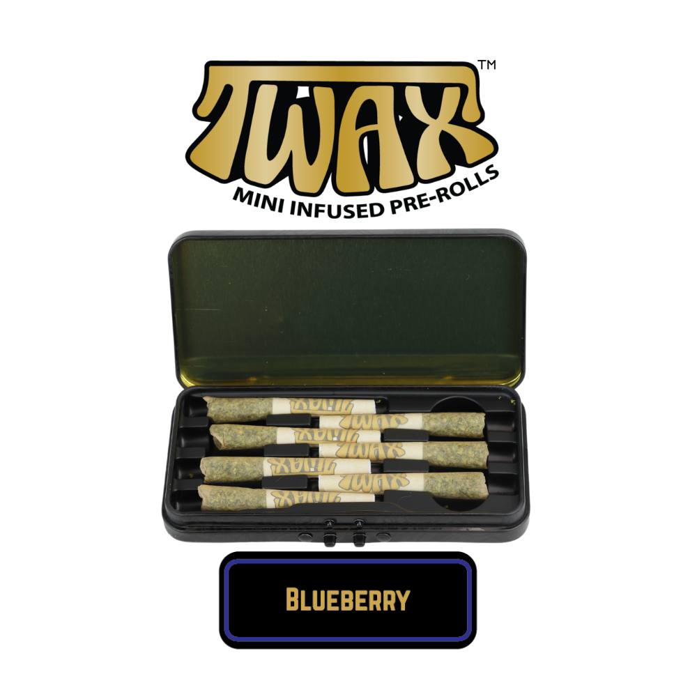TWAX Minis Blueberry [.5g] | The Clear | TWAX 4 Pack Infused Pre Rolls ...