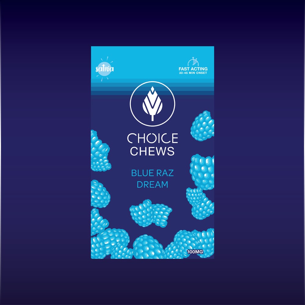Blue Raspberry (100mg) | Choice | Soft Chews - Jane