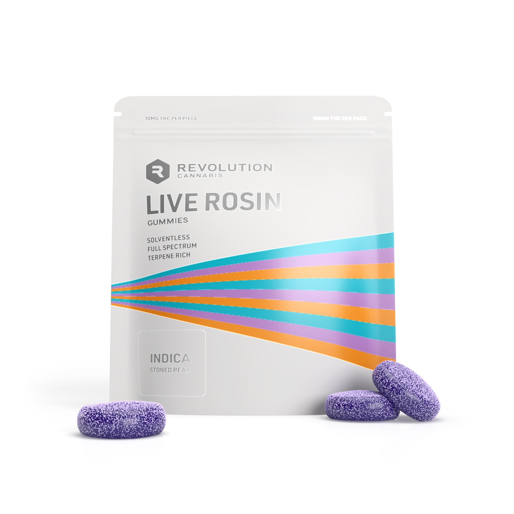 Stoned Pear [10pk] (100mg) | Revolution Cannabis | Live Rosin Gummies ...