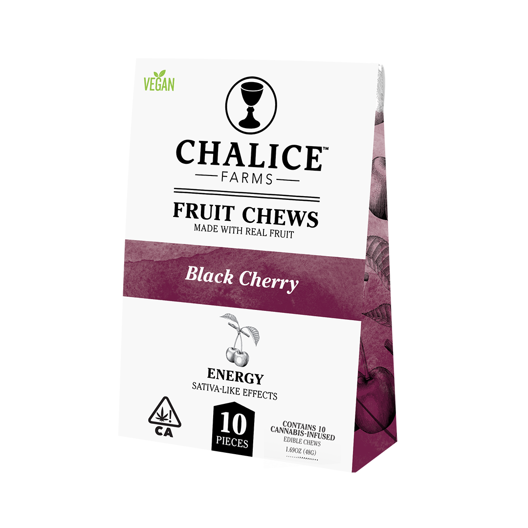 Black Cherry Fruit Chew 10 Pack (100mg THC) | Chalice Farms | Fruit ...