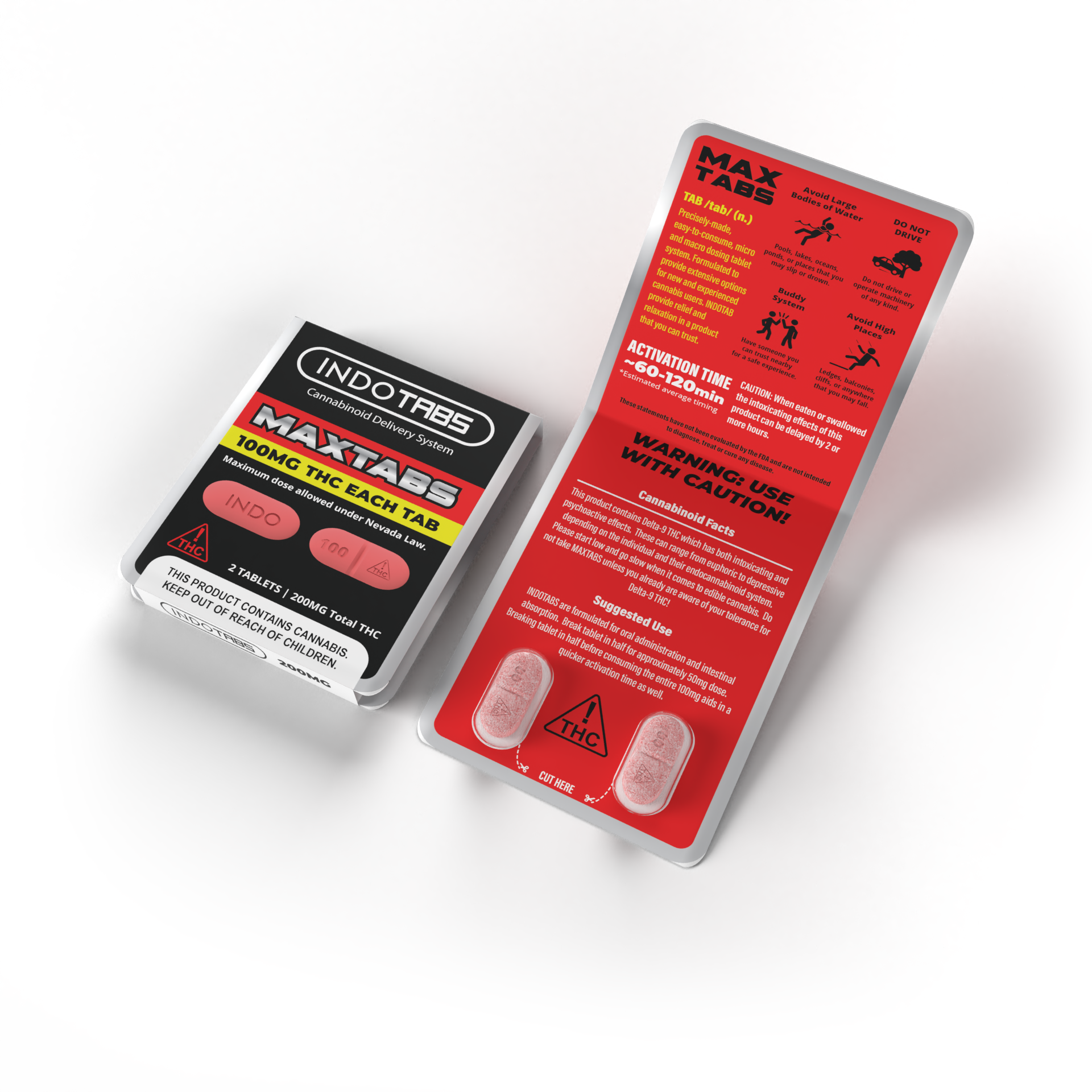 Max Tabs [2pk] (200mg) | INDO CANNABIS | Infused Tablet - Jane