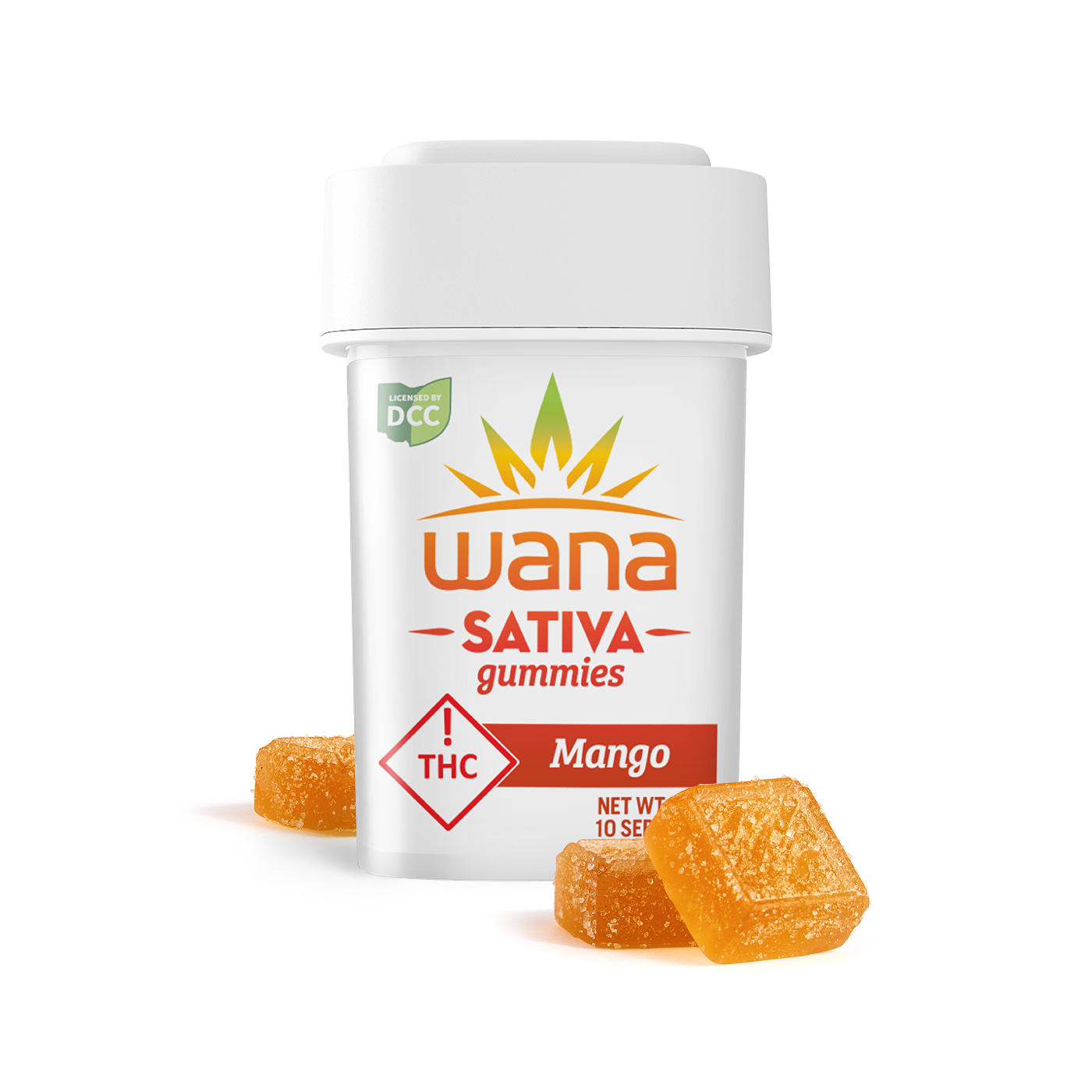 Mango - Candies 100mg - Sativa - 10pk | Wana | Bloom