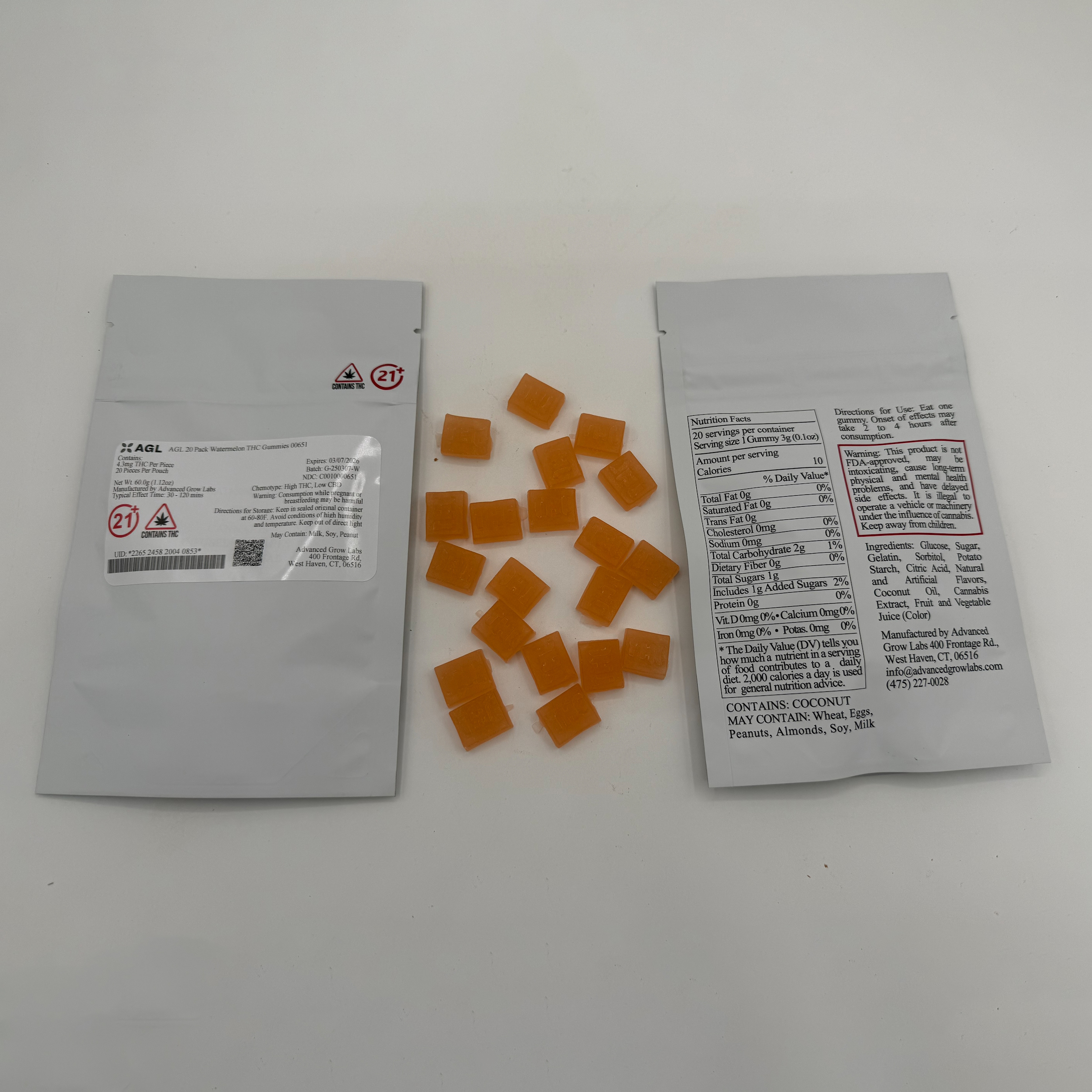 AGL 20 Pack Watermelon Gummies 00651