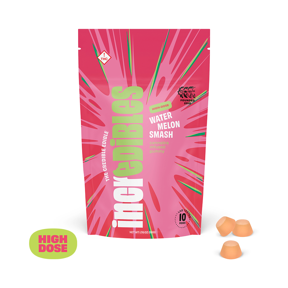 Watermelon Smash - Candies 330mg - Sativa - 10pk | incredibles | Bloom