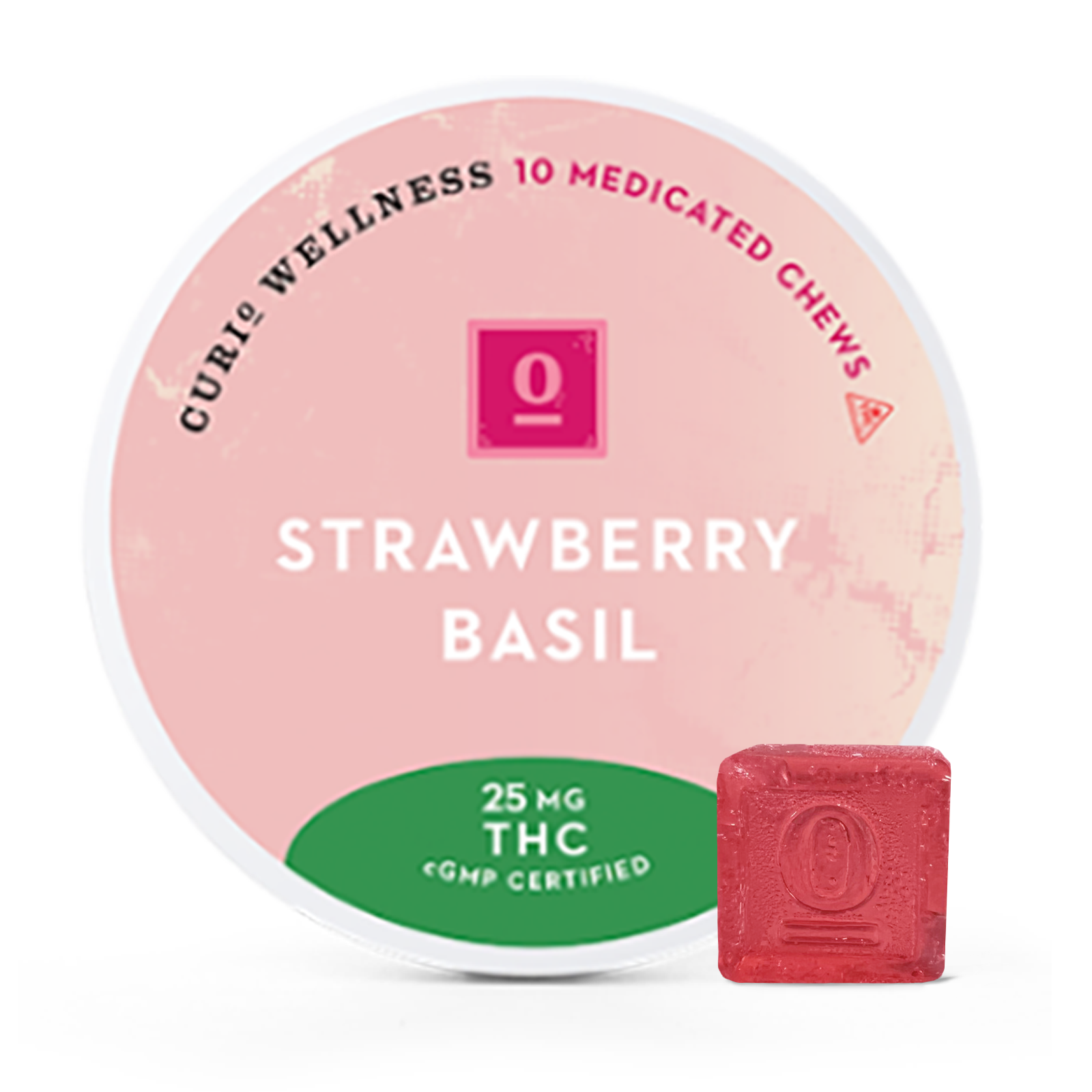 Strawberry Basil [10pk] (250mg) | Curio Wellness | Medicated Chews - Jane