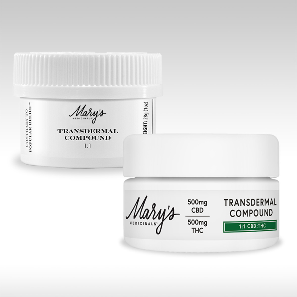 Relief 1:1 Transdermal Compound (500mg CBD/500mg THC) | Mary's ...