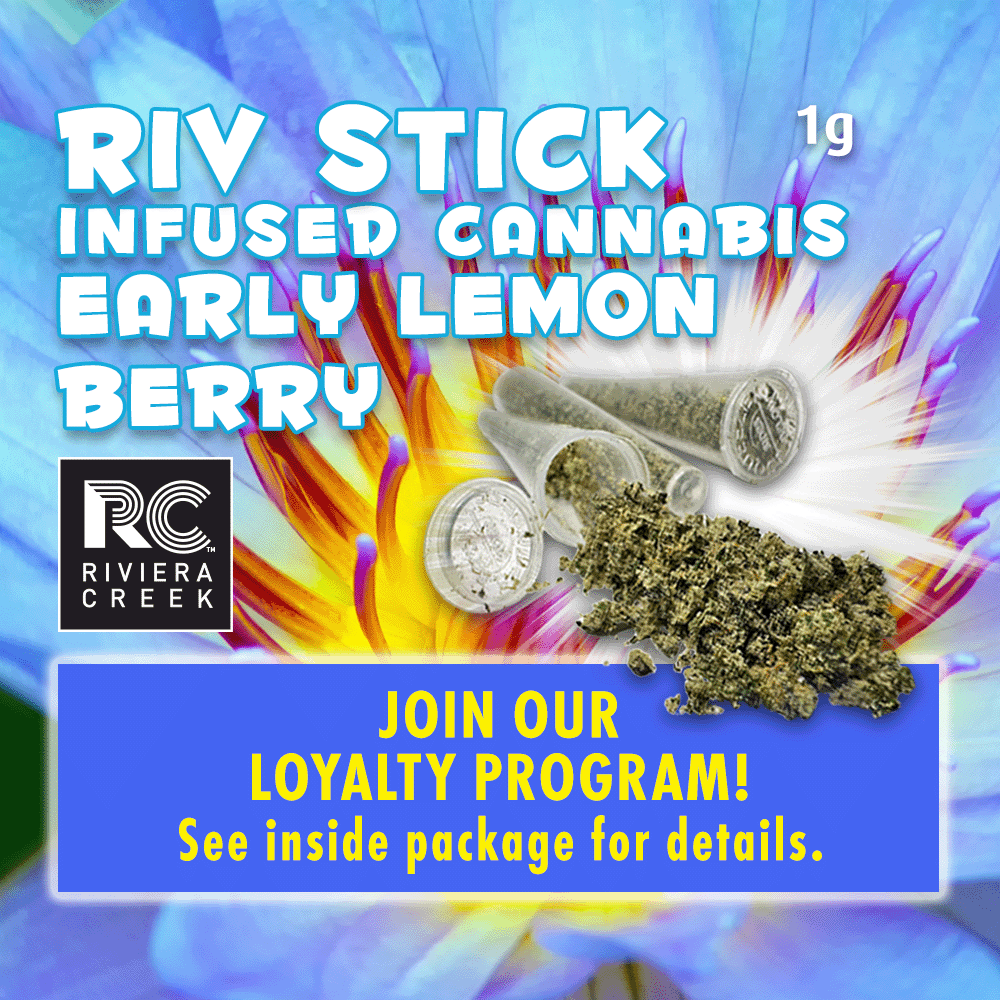 Early Lemon Berry Riv Stick Infused Cannabis Blend (1g) | Riviera Creek ...