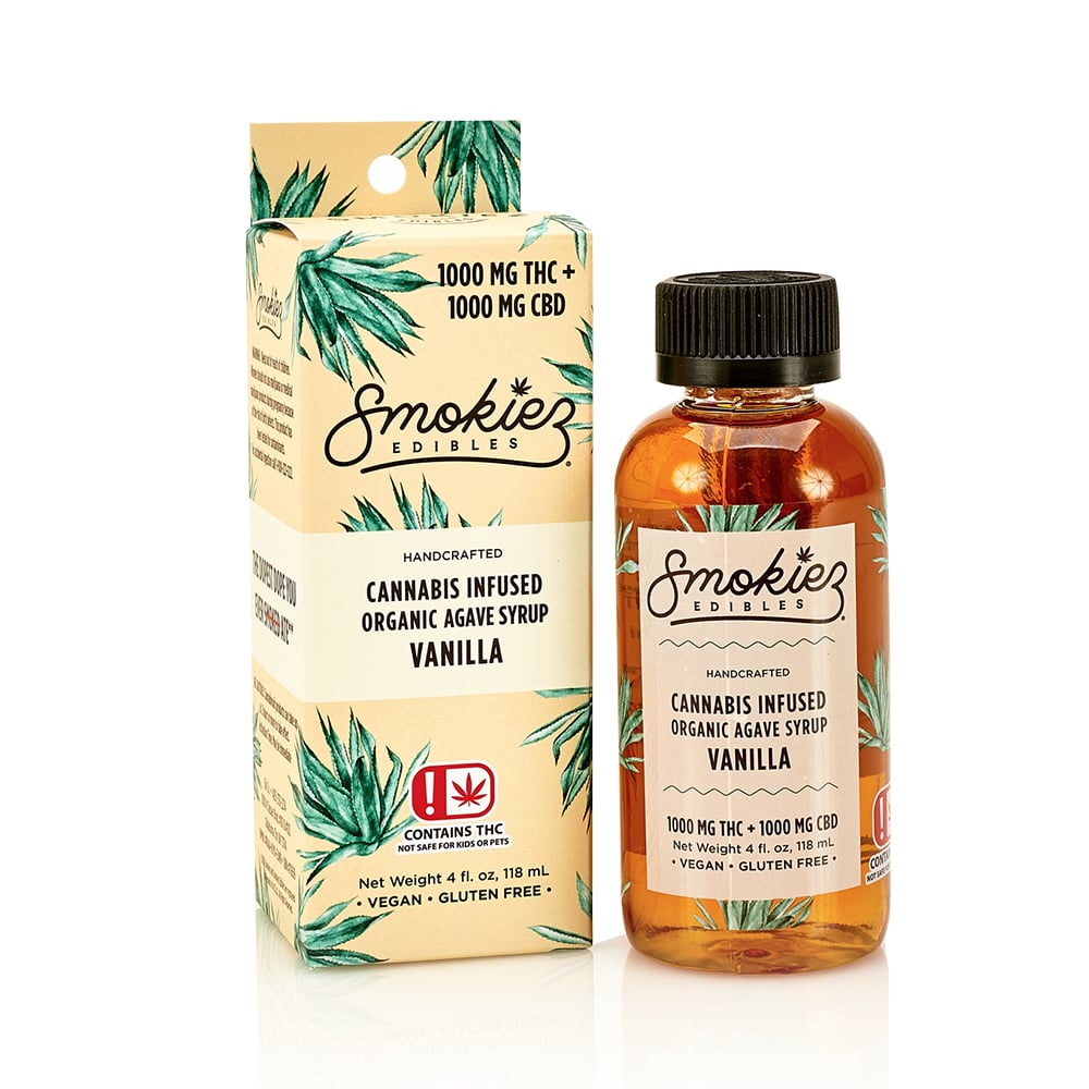1:1 Vanilla (1000mg CBD/1000mg THC) | Smokiez | Agave Syrup - Jane