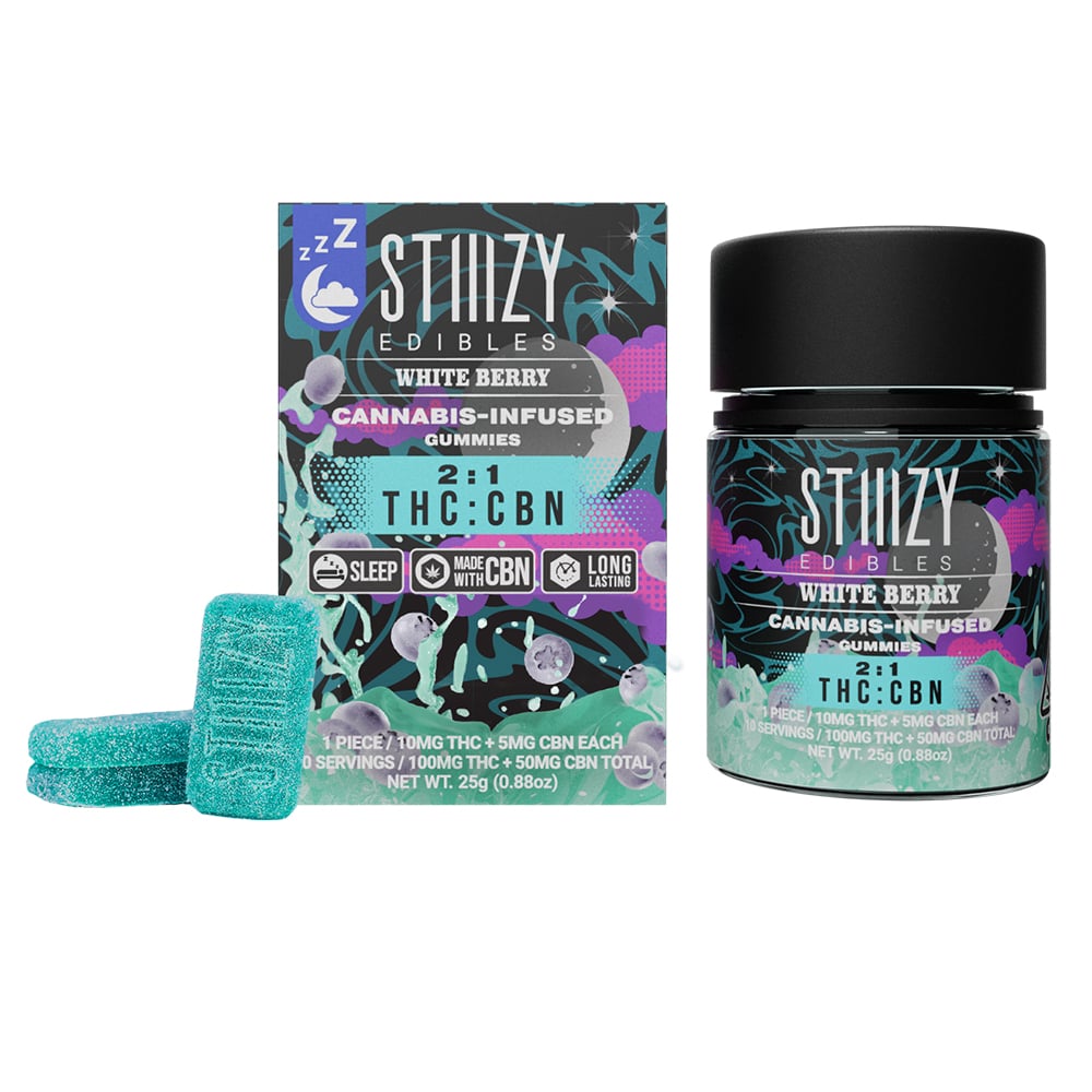 STIIIZY White Berry 2:1 [10pk] (100mg THC/50mg CBN) for sale - The ...
