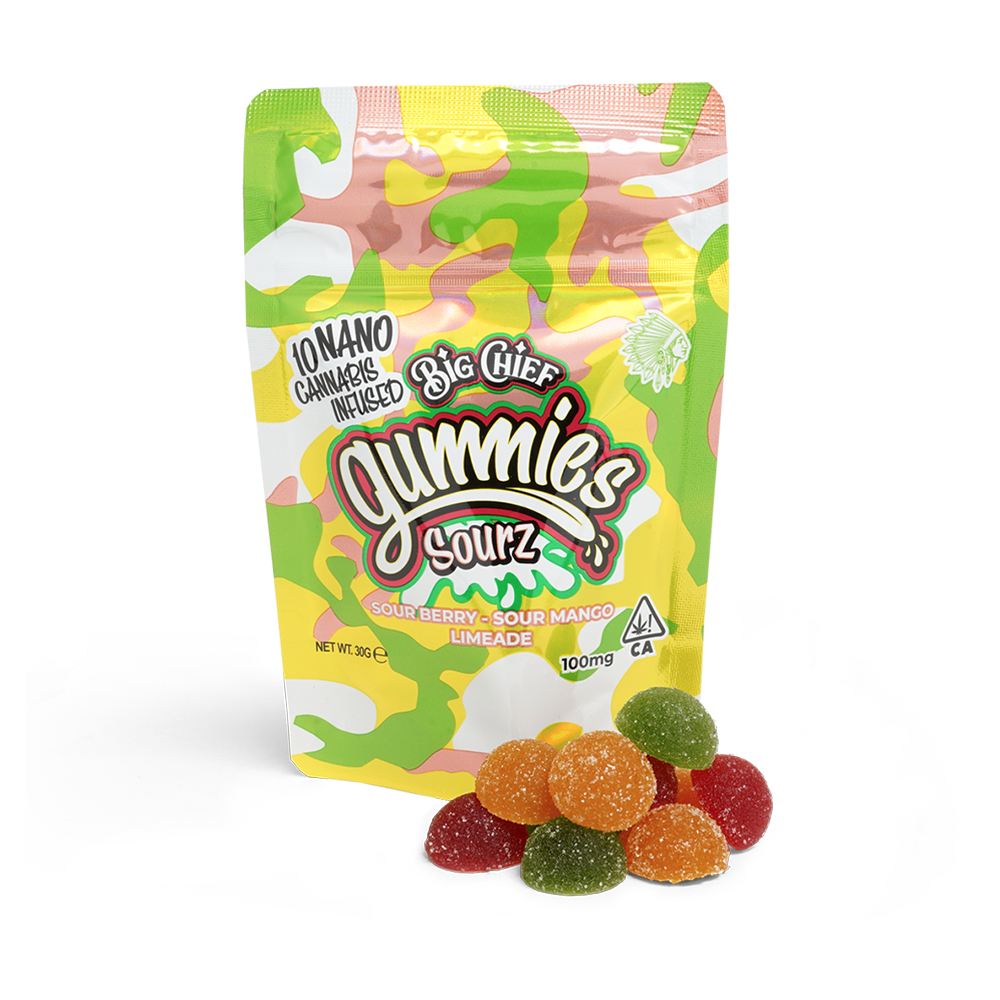 Sourz [10pk] (100mg) | Big Chief | Gummies - Jane