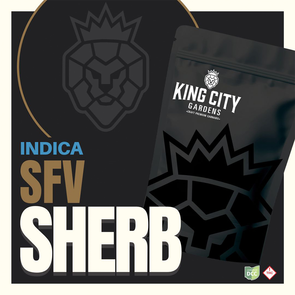 Sfv Sherb Bx1 - Whole Buds 14.15g - Indica | King City Gardens | Bloom