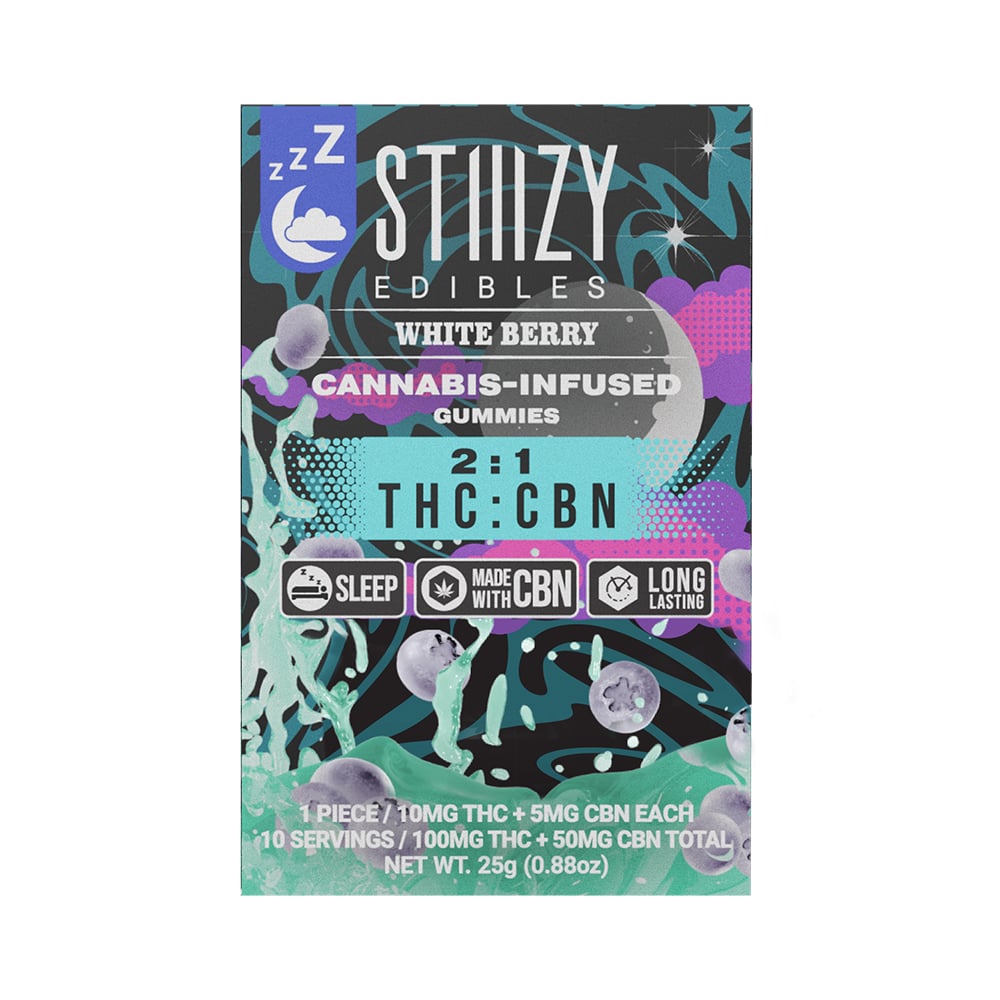 White Berry 2:1 [10pk] (100mg THC/50mg CBN) | STIIIZY | Gummies - Jane