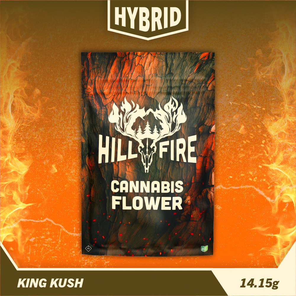King Kush - 14.15g Whole Buds - Hybrid | Hillfire | Bloom