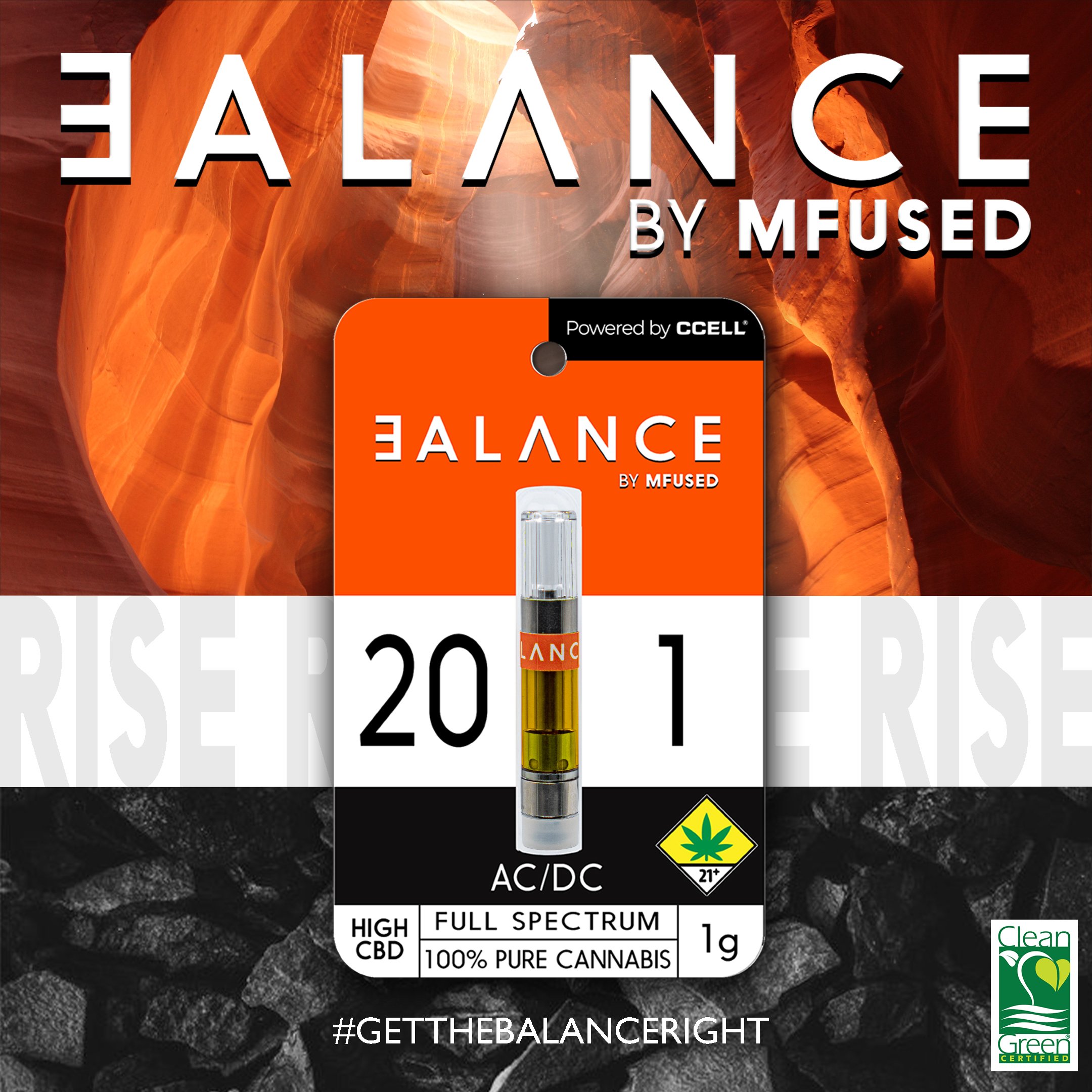 BALANCE 20:1 AC/DC | MFUSED | BALANCE High CBD Cartridge - Jane