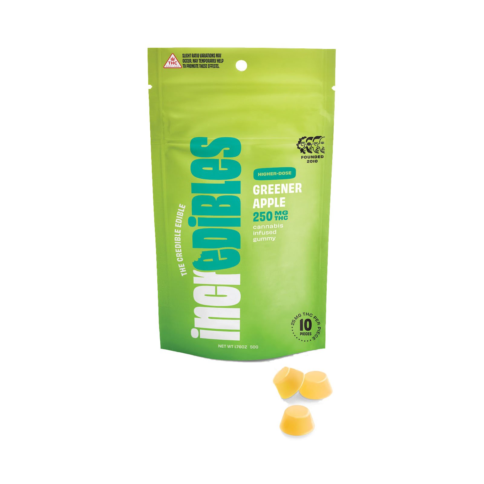 Greener Apple [10pk] (250mg) | incredibles | Gummies - Jane