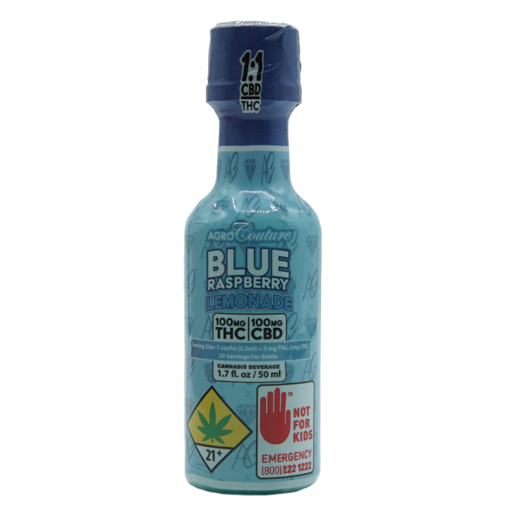 1:1 Blue Raspberry Lemonade [1.7 fl. oz] (100mg CBD/100mg THC) | Agro ...