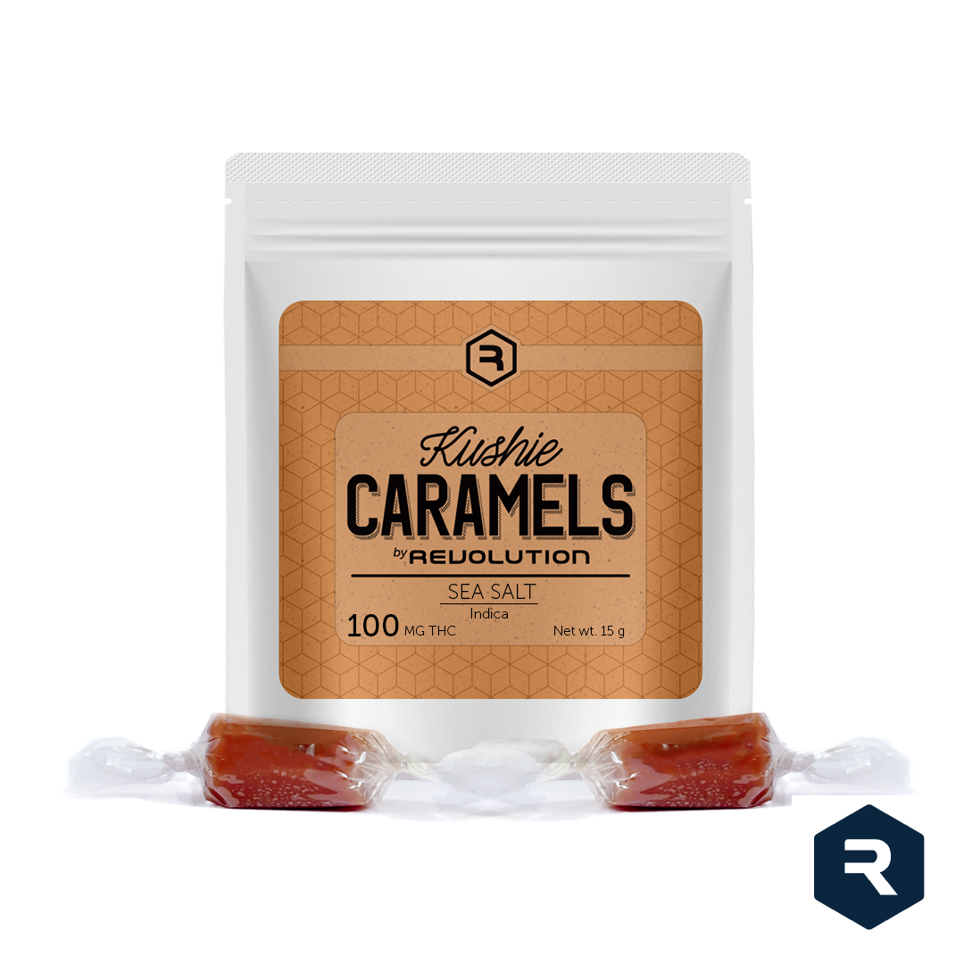 Kushie Caramels - Indica [2pk] (100mg) | Revolution Cannabis | Kushie ...