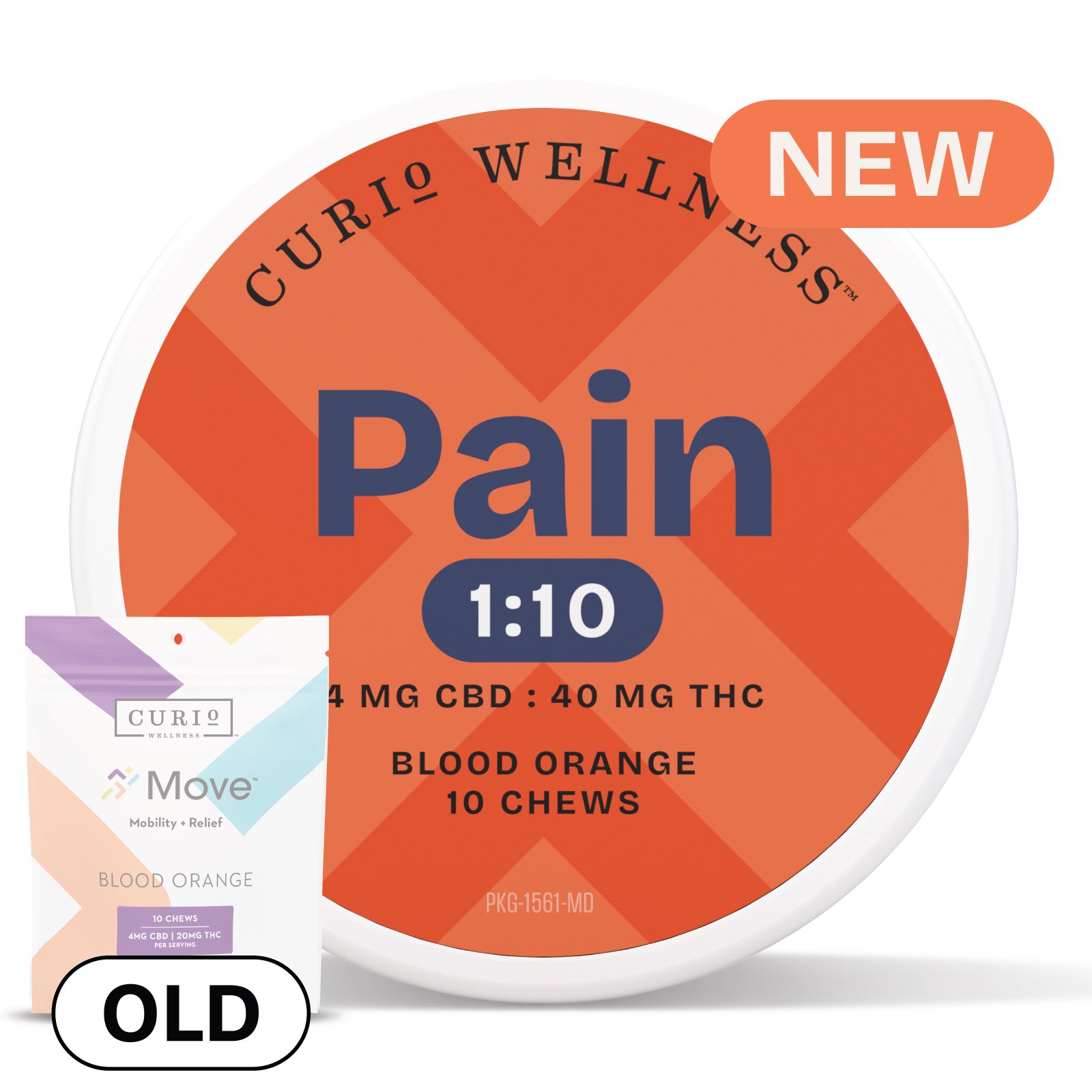 Shop Pain Blood Orange 1:10 Chews [10pk] (40mg CBD/400mg THC ...