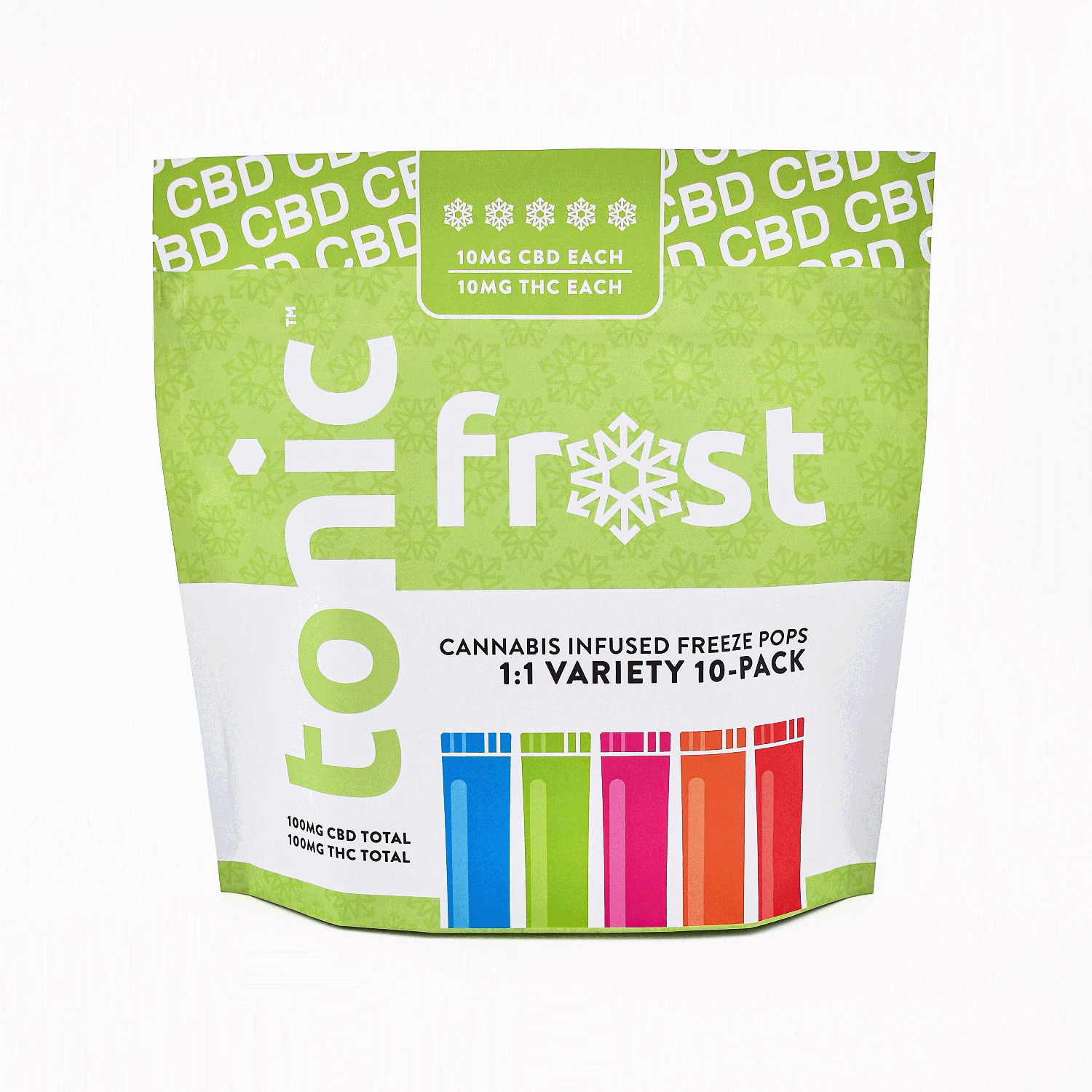 1:1 Tonic Frost [10pk] (100mg CBD/100mg THC) | Tonic | Tonic Frost - Jane