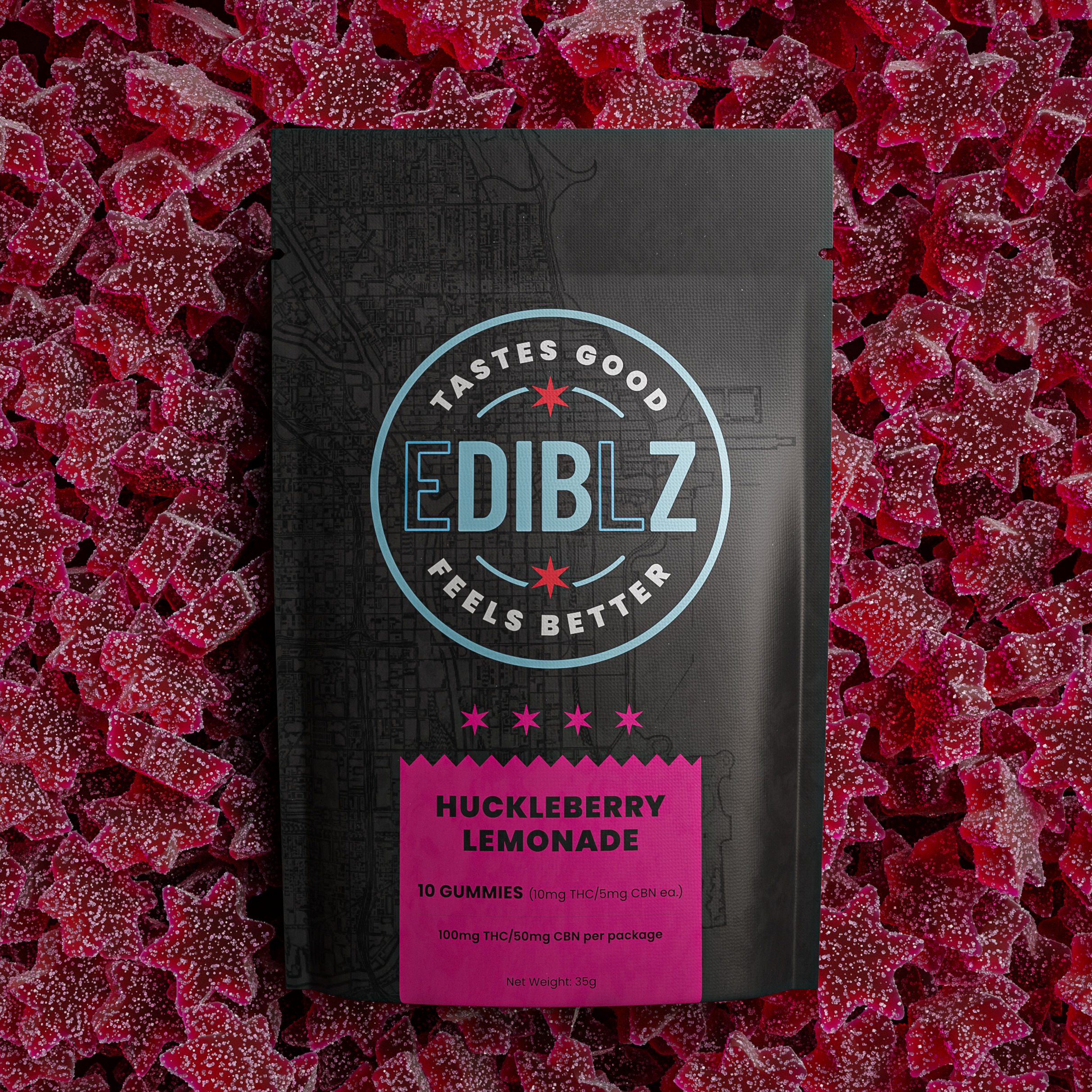 Huckleberry Lemonade [10pk] (100mg THC/50mg CBN) | DIBZ | Gummies - Jane