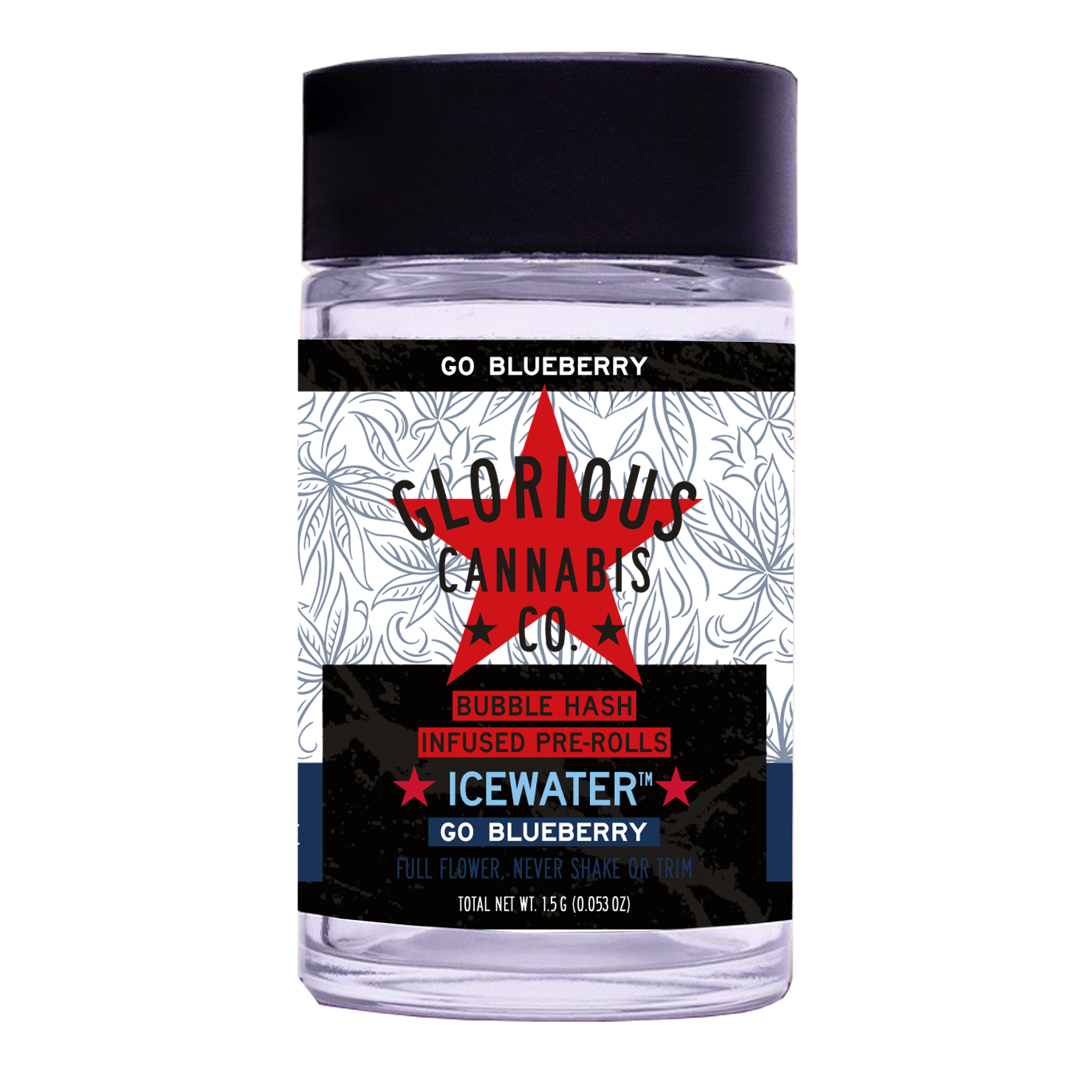 Go Blueberry [.5g] | Glorious Cannabis | 3 Pack Bubble Hash Infused Pre ...